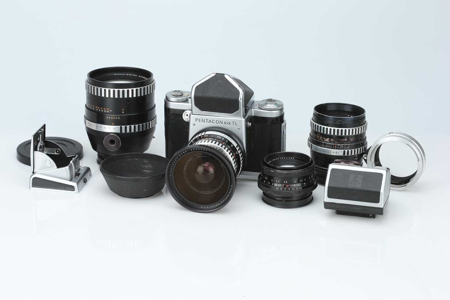 Lot 610 - A Pentacon Six Medium Format SLR Outfit,