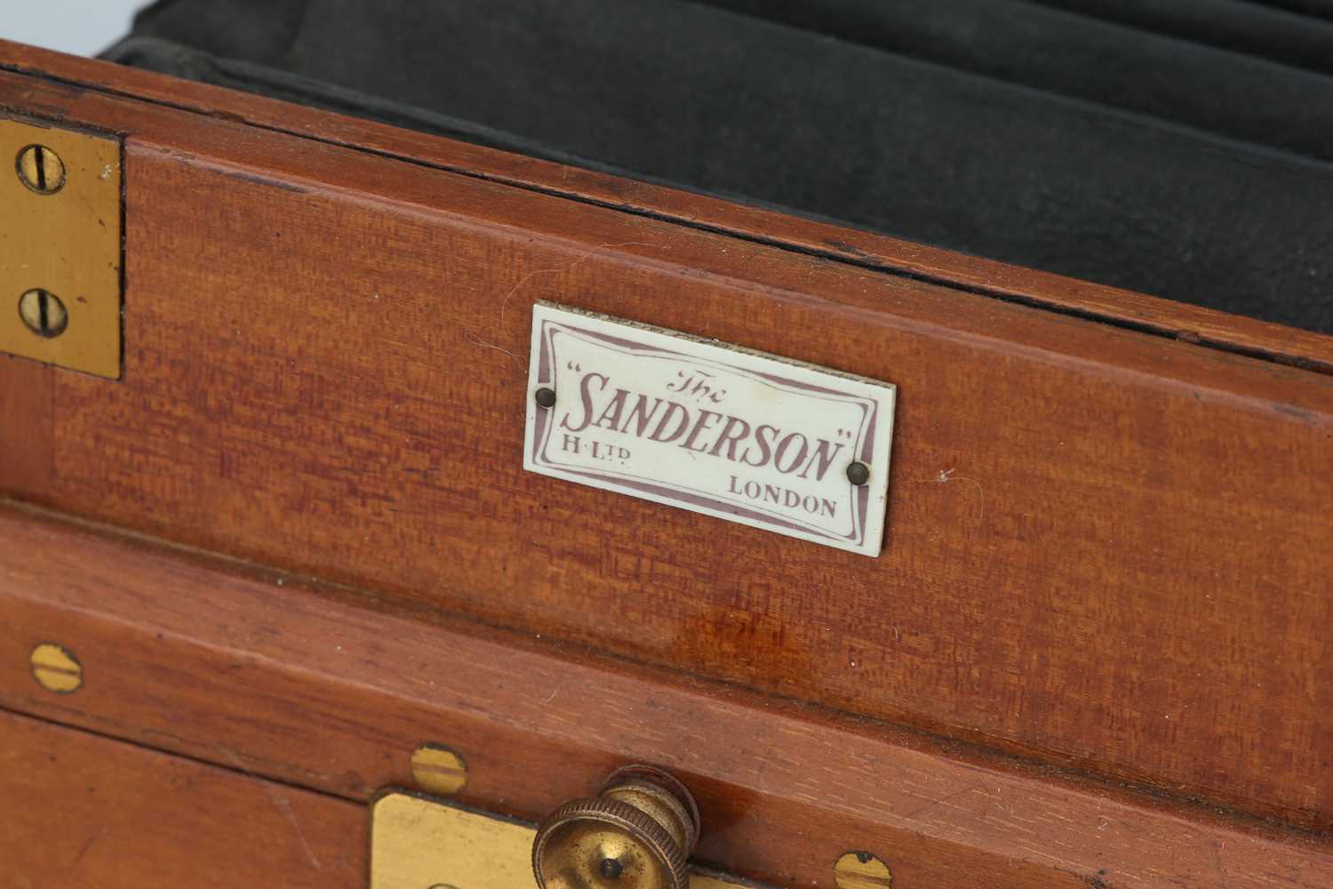 Lot 850 - A Sanderson Regular Model Mahogany & Brass