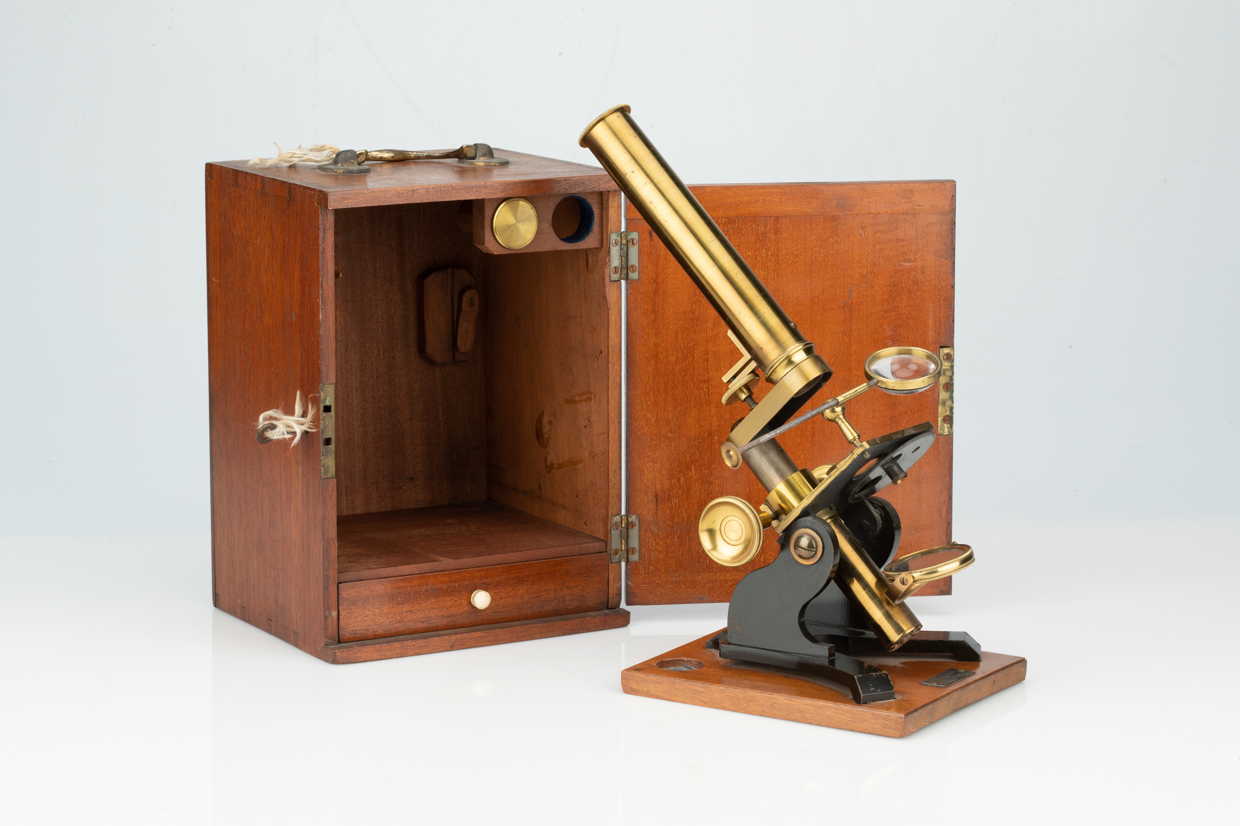 Lot 232 - Two Brass Microscopes,