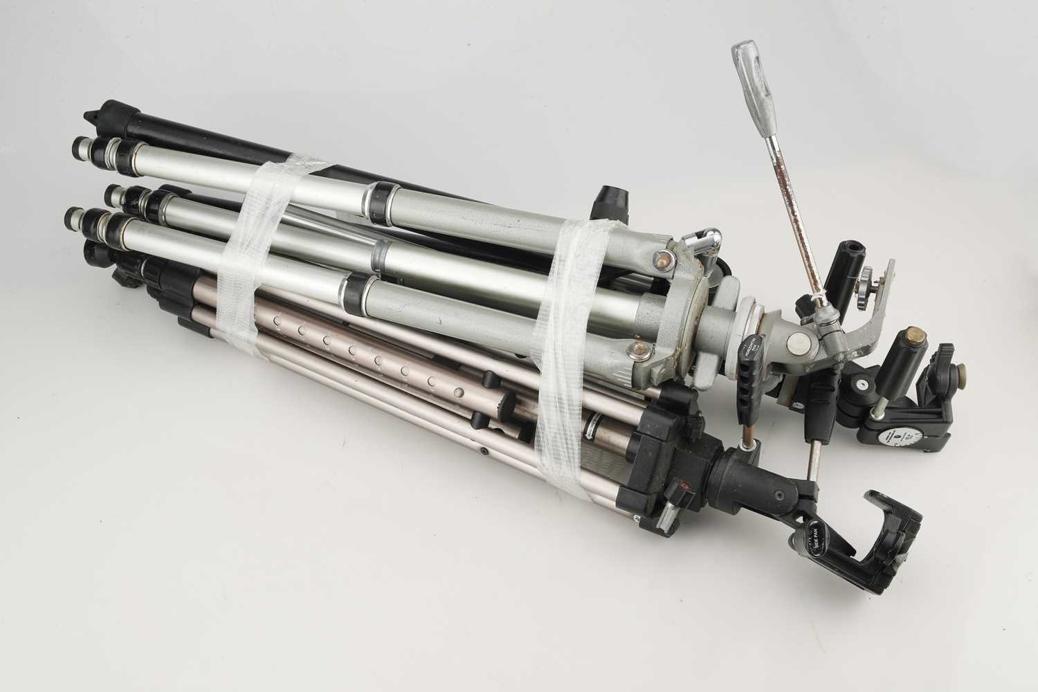 Lot 383 - A Selection of Large Camera Tripods,