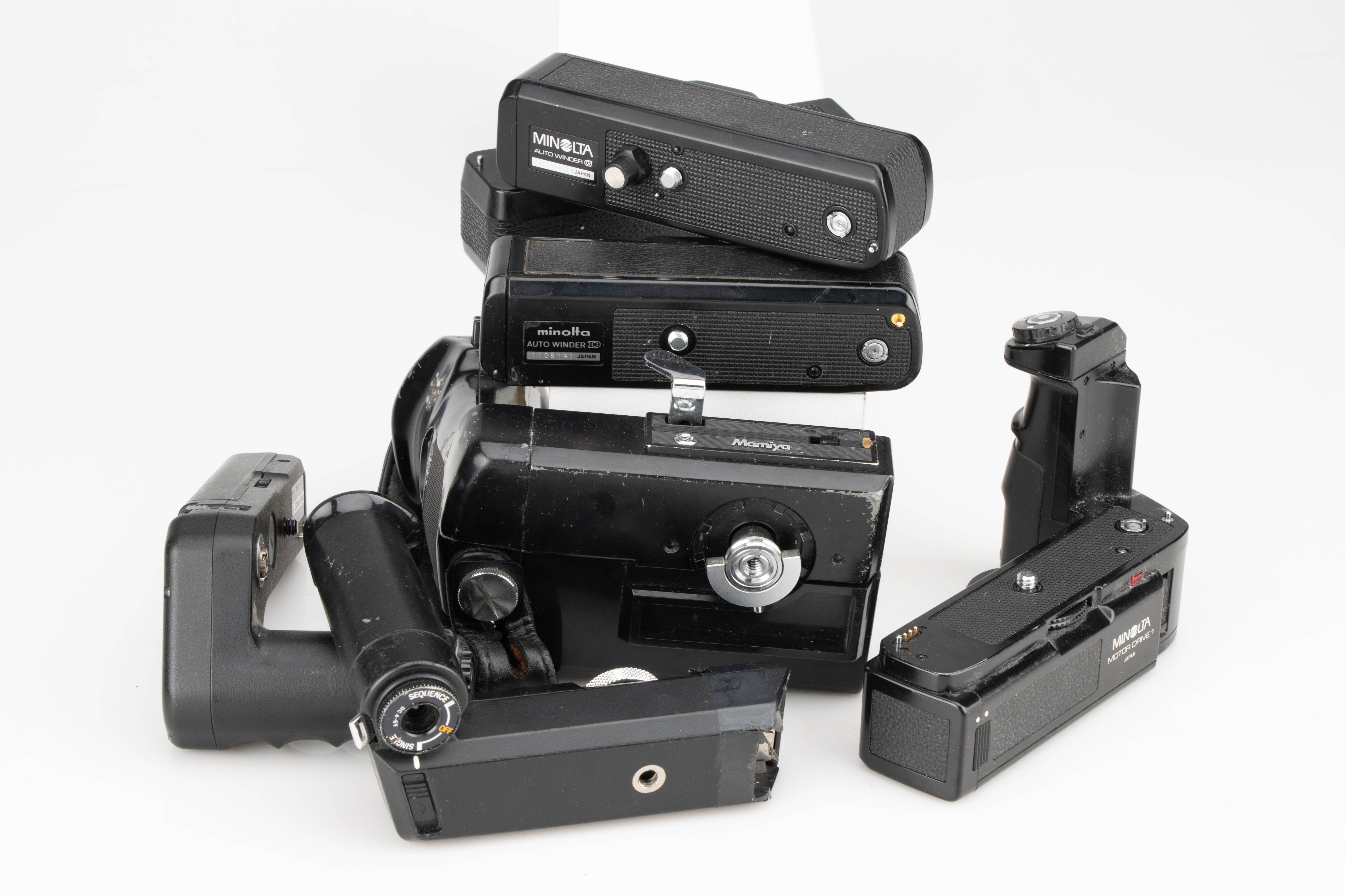 Lot 371 - A Mixed Selection of Camera Winder Grips,