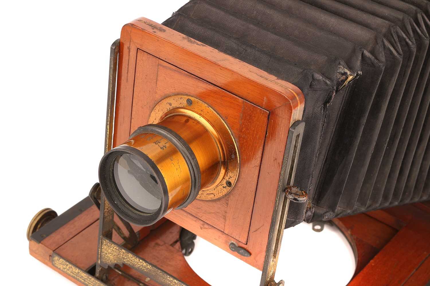 Lot 1276 - A J. Lancaster Kamret Whole Plate Mahogany