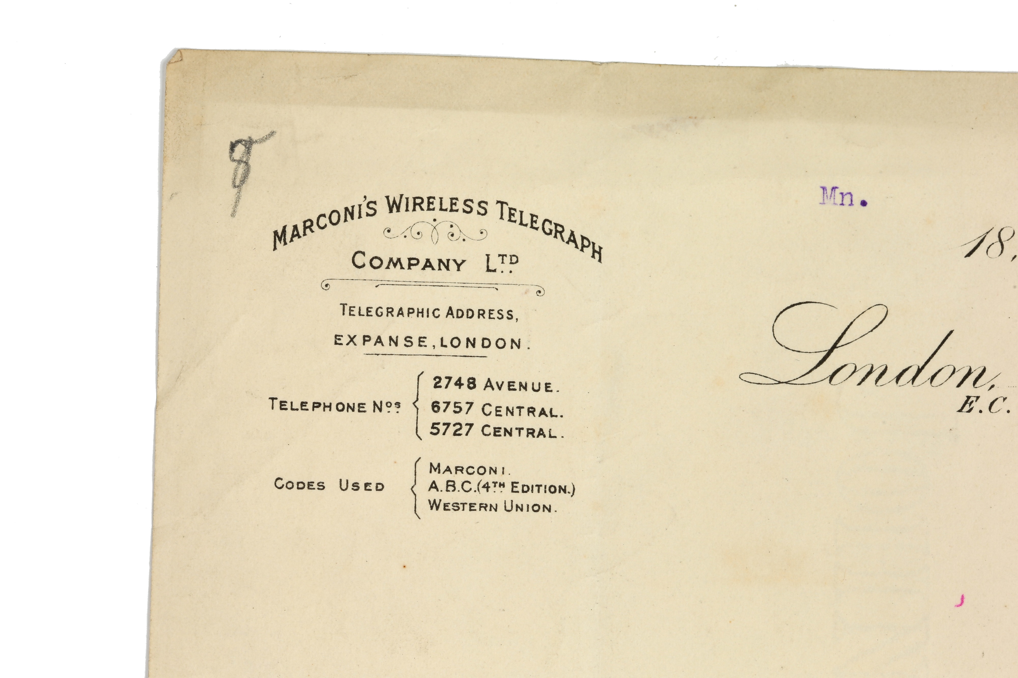Lot 690 - A Letter From Marconi