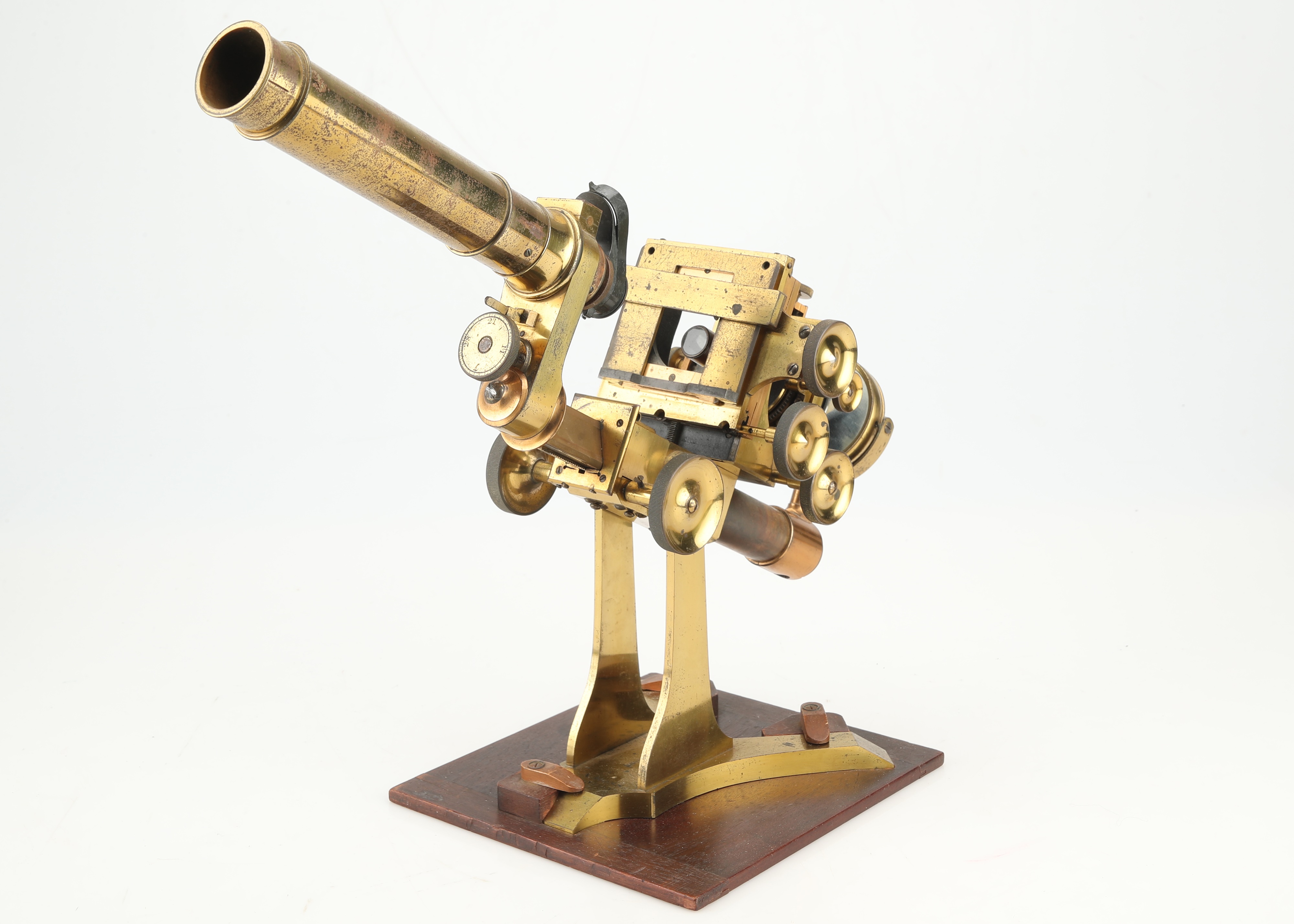 Lot 655 - A Large No.2 Model Microscope By A. Ross,