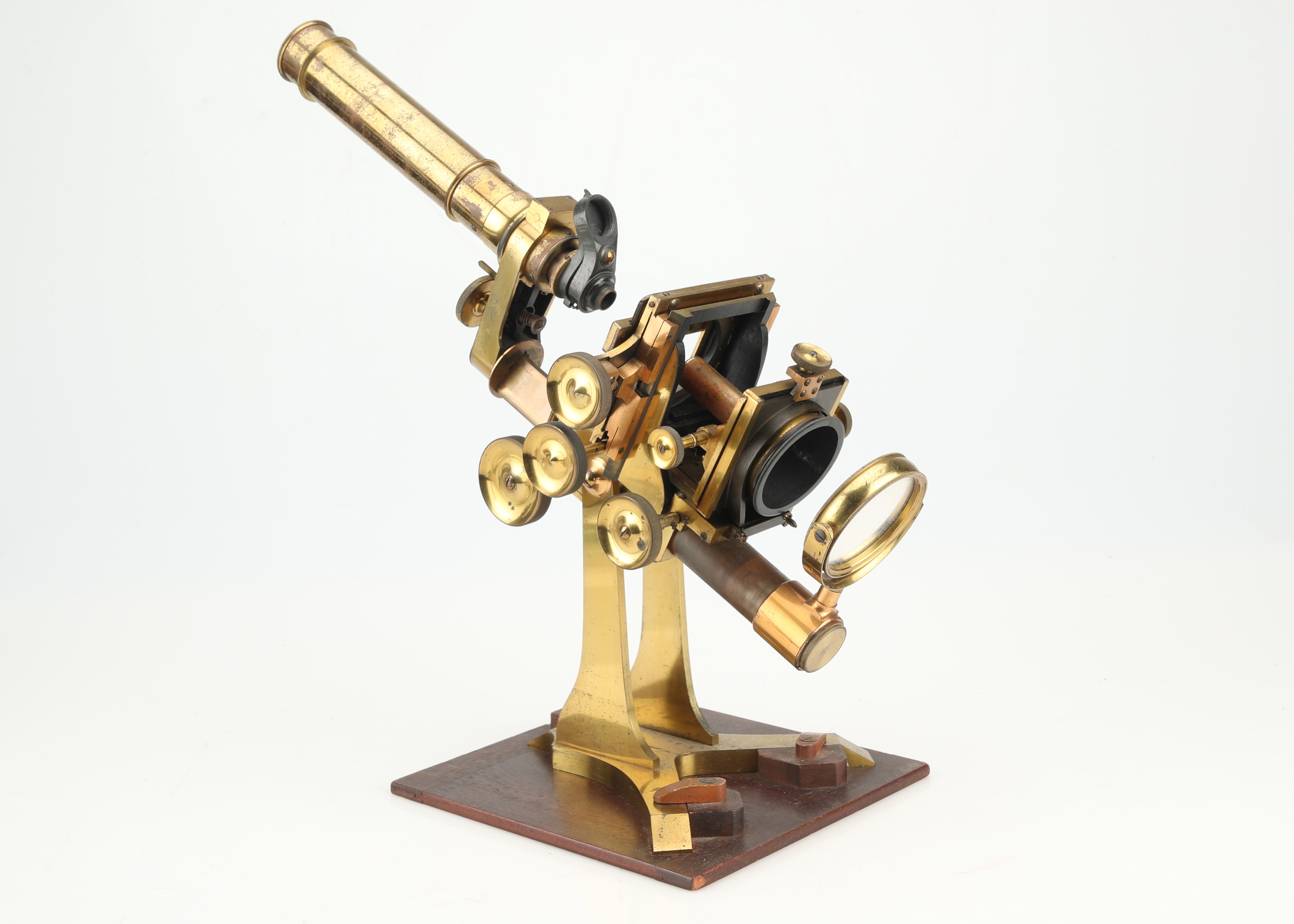 Lot 655 - A Large No.2 Model Microscope By A. Ross,