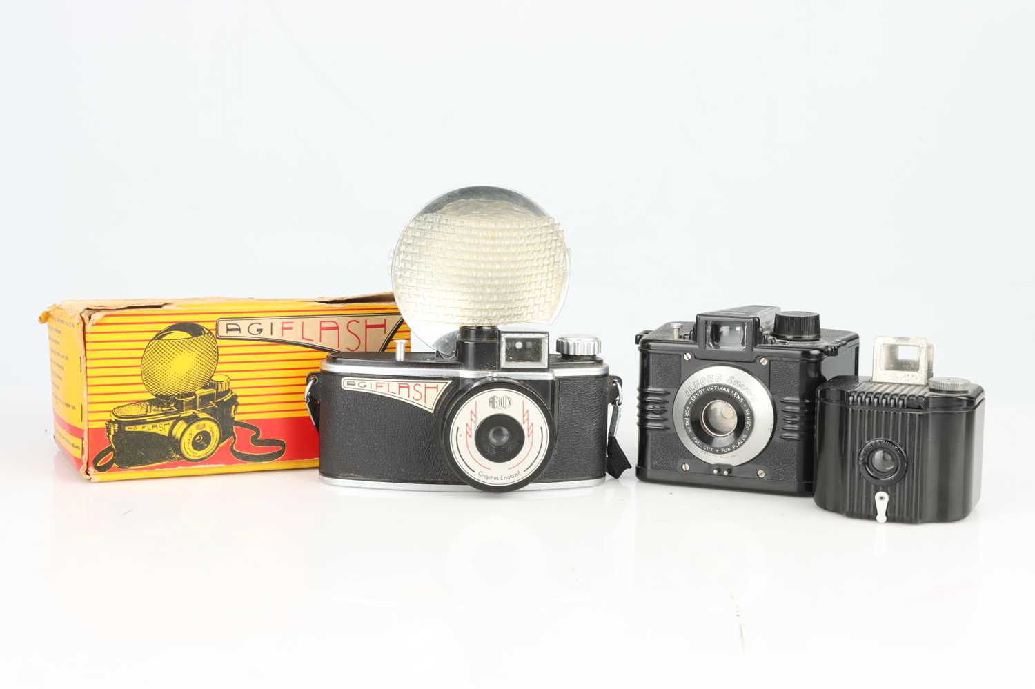 Lot 372 - A Selection of Three Bakelite Cameras,