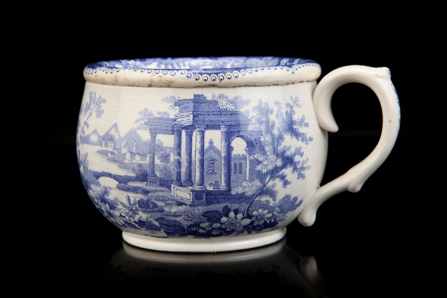 Lot 85 - An English Transfer Printed Spittoon,
