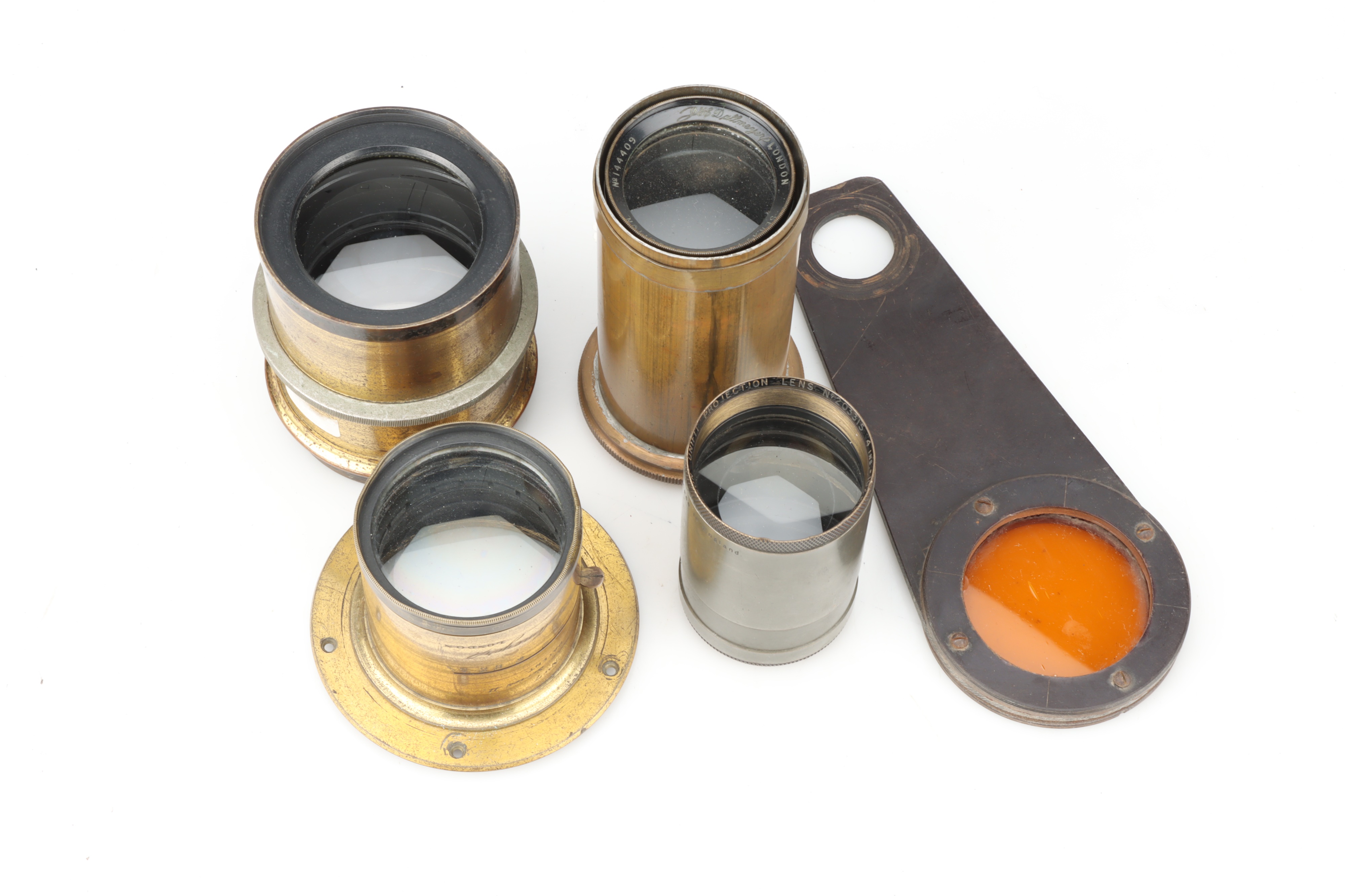 Lot 587 - A Mixed Selection of Brass Lenses,
