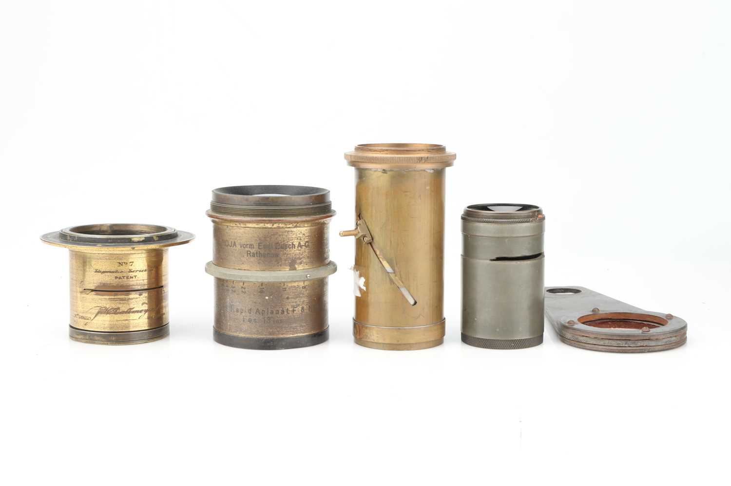 Lot 587 - A Mixed Selection of Brass Lenses,