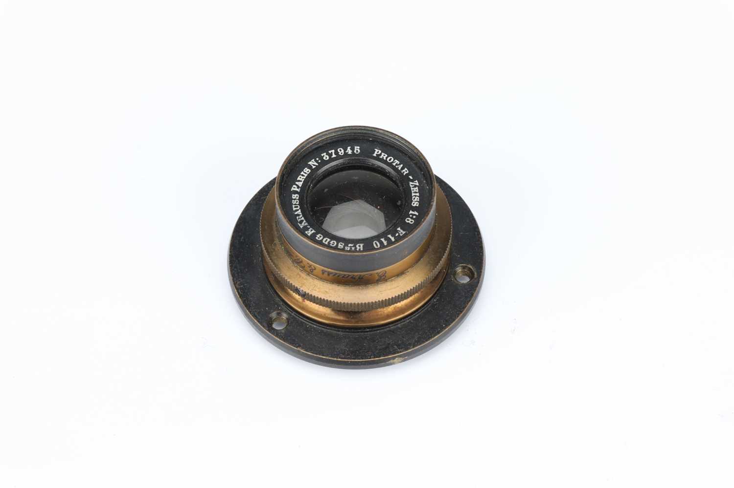 Lot 604 - A Protar-Zeiss 110mm f/8 Brass Lens,