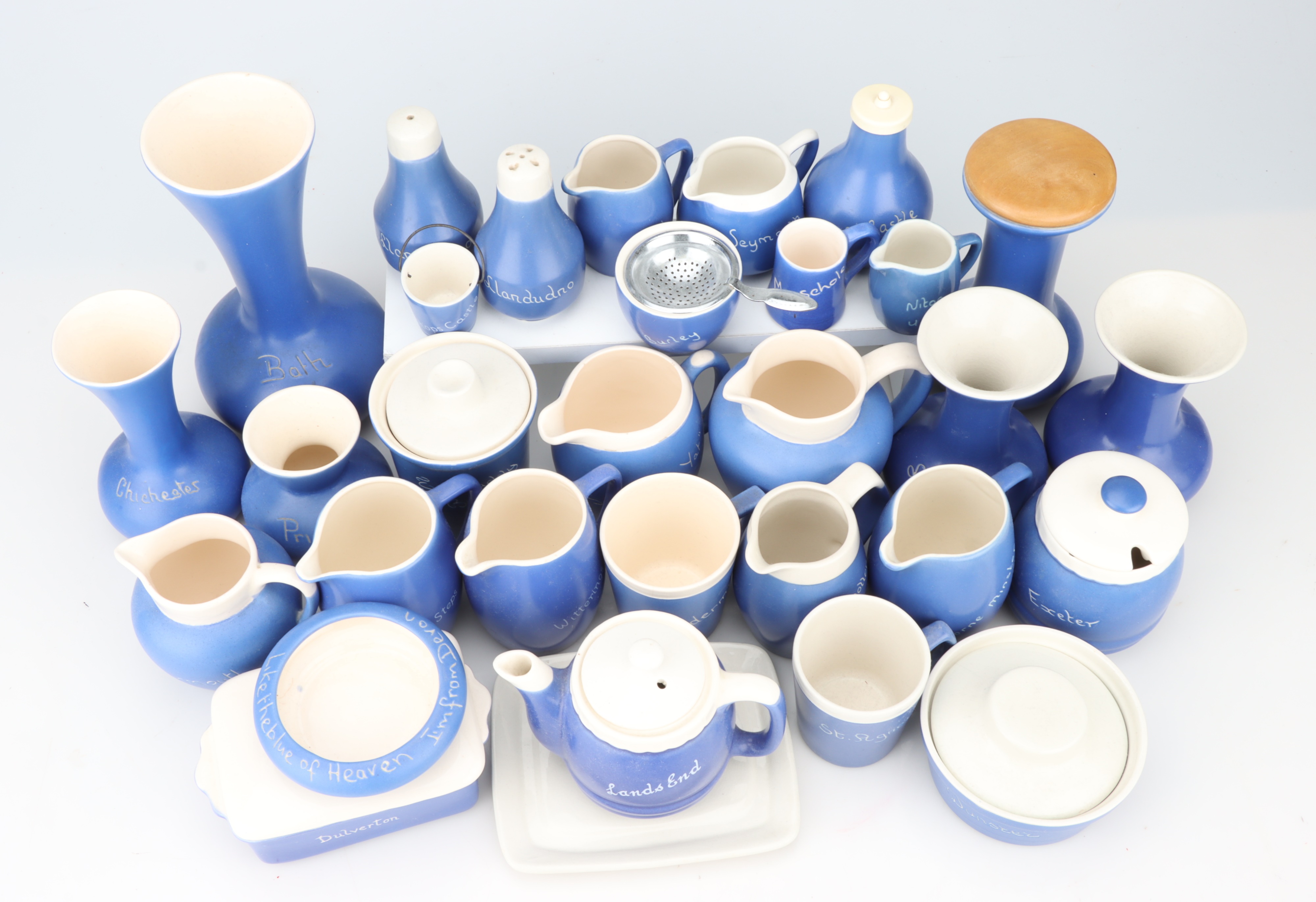 Lot 84 - A Collection of Devonware Blue Devon Pottery,