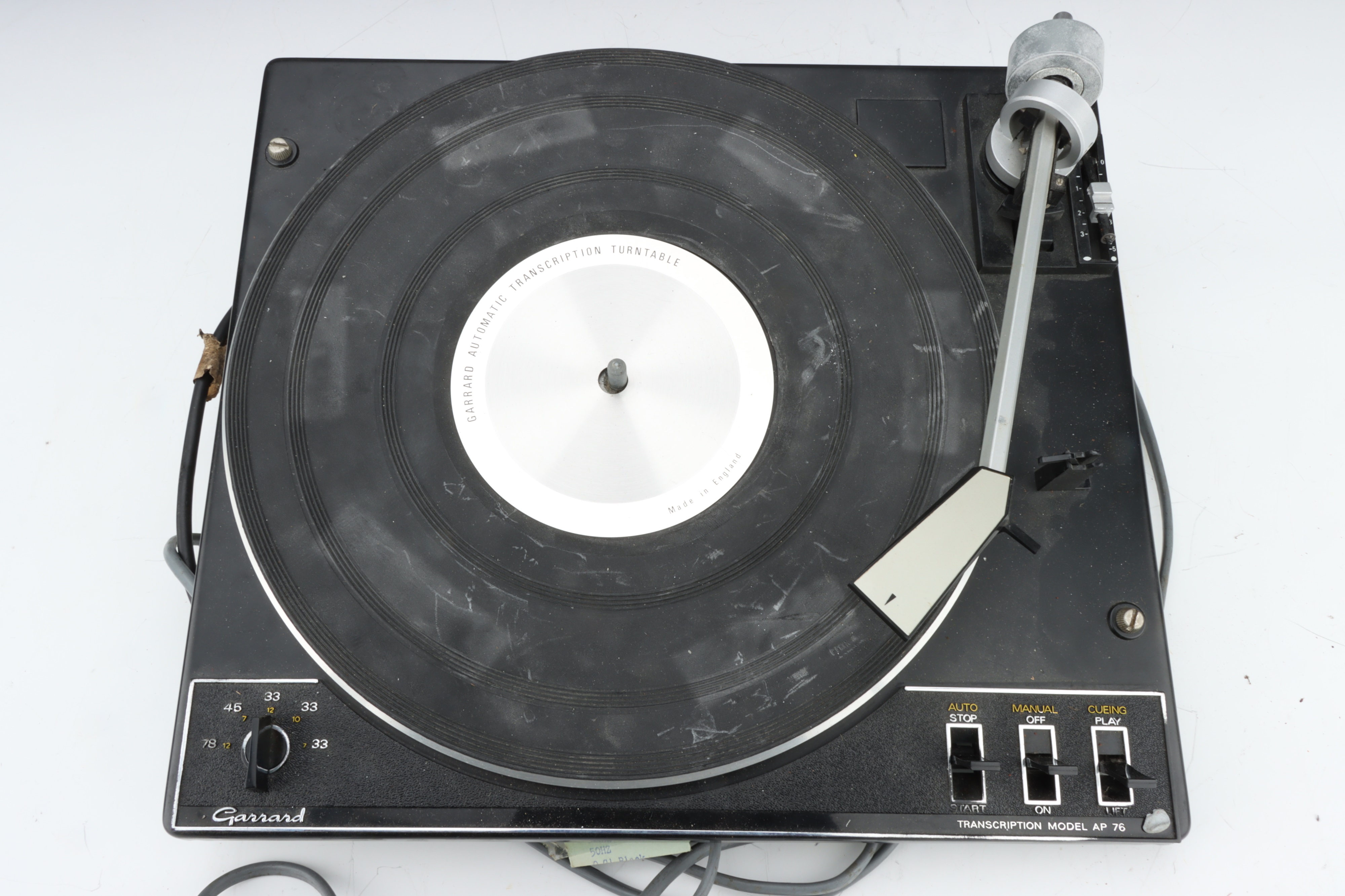 Lot 182 - A Garrard Transcription Model AP 76 Turn