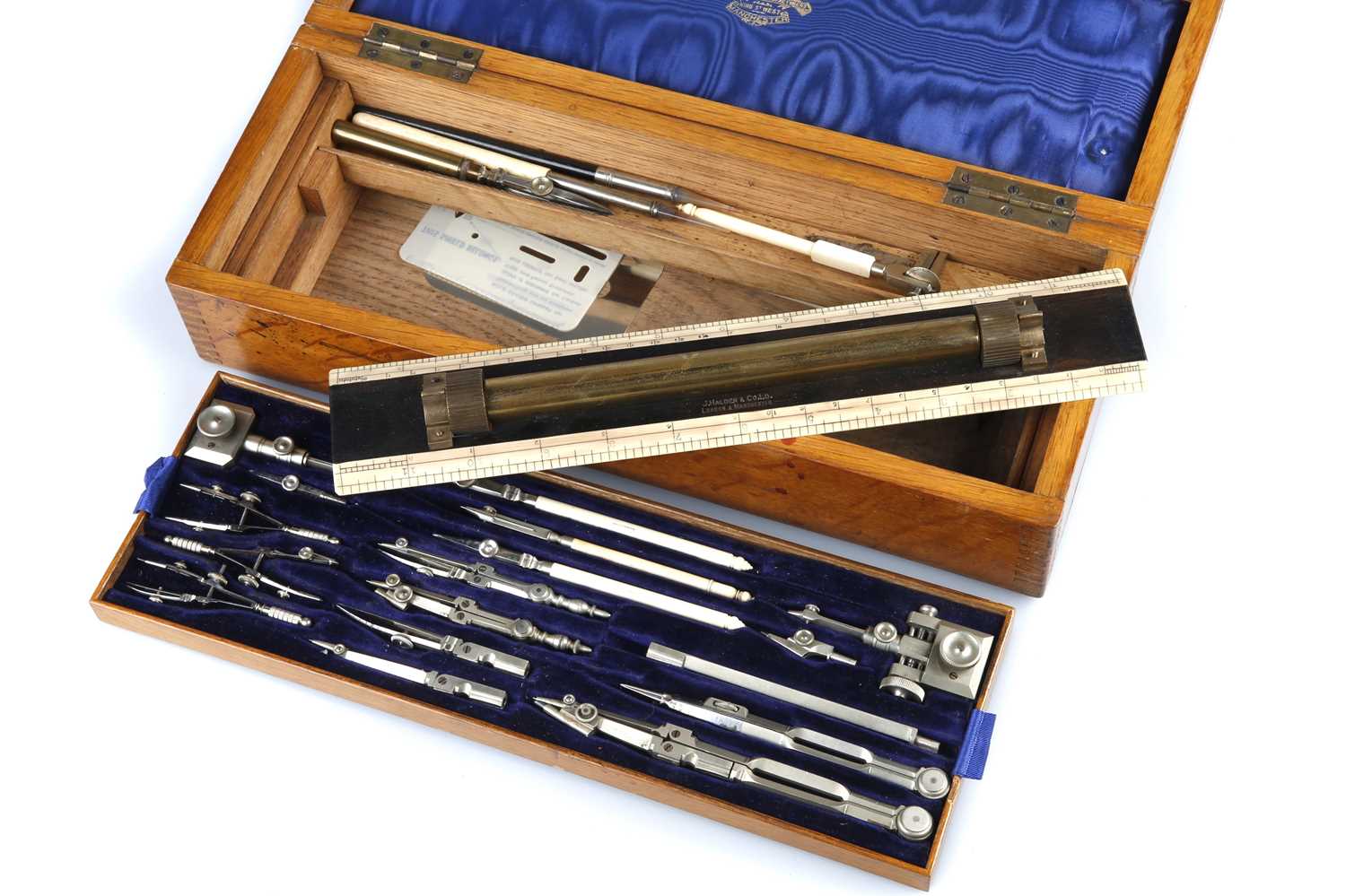 Lot 250 - A Good Quality Set of Drawing Instruments by
