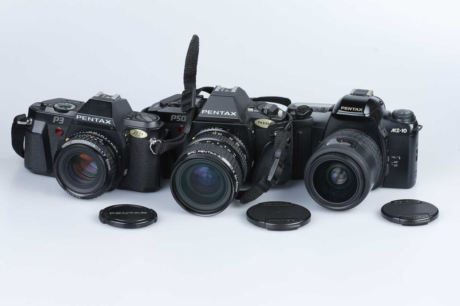 Lot 426 - A Selection of Three Pentax 35mm SLR Cameras,