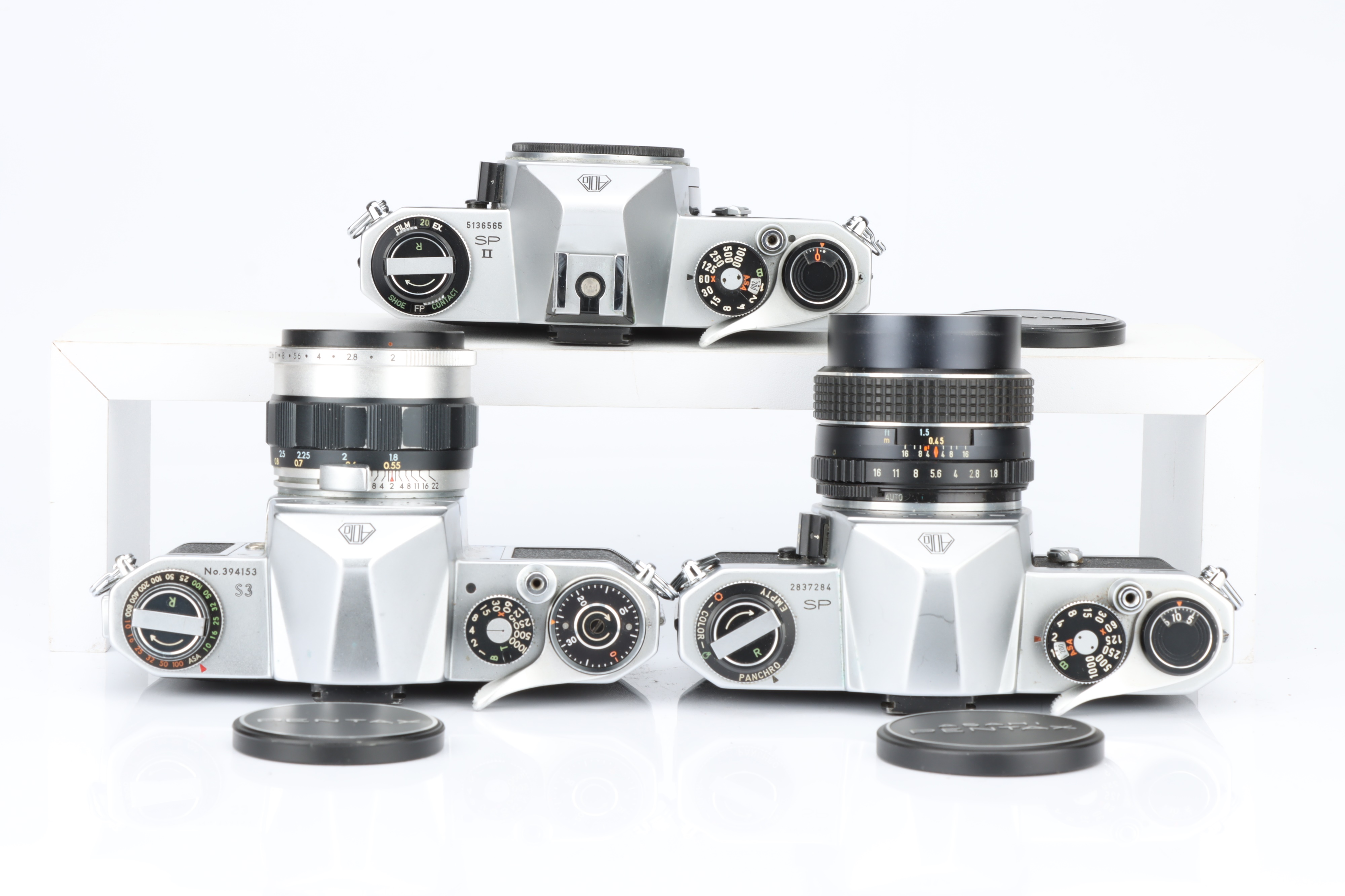 Lot 707 - Three Asahi Pentax SLR Cameras,