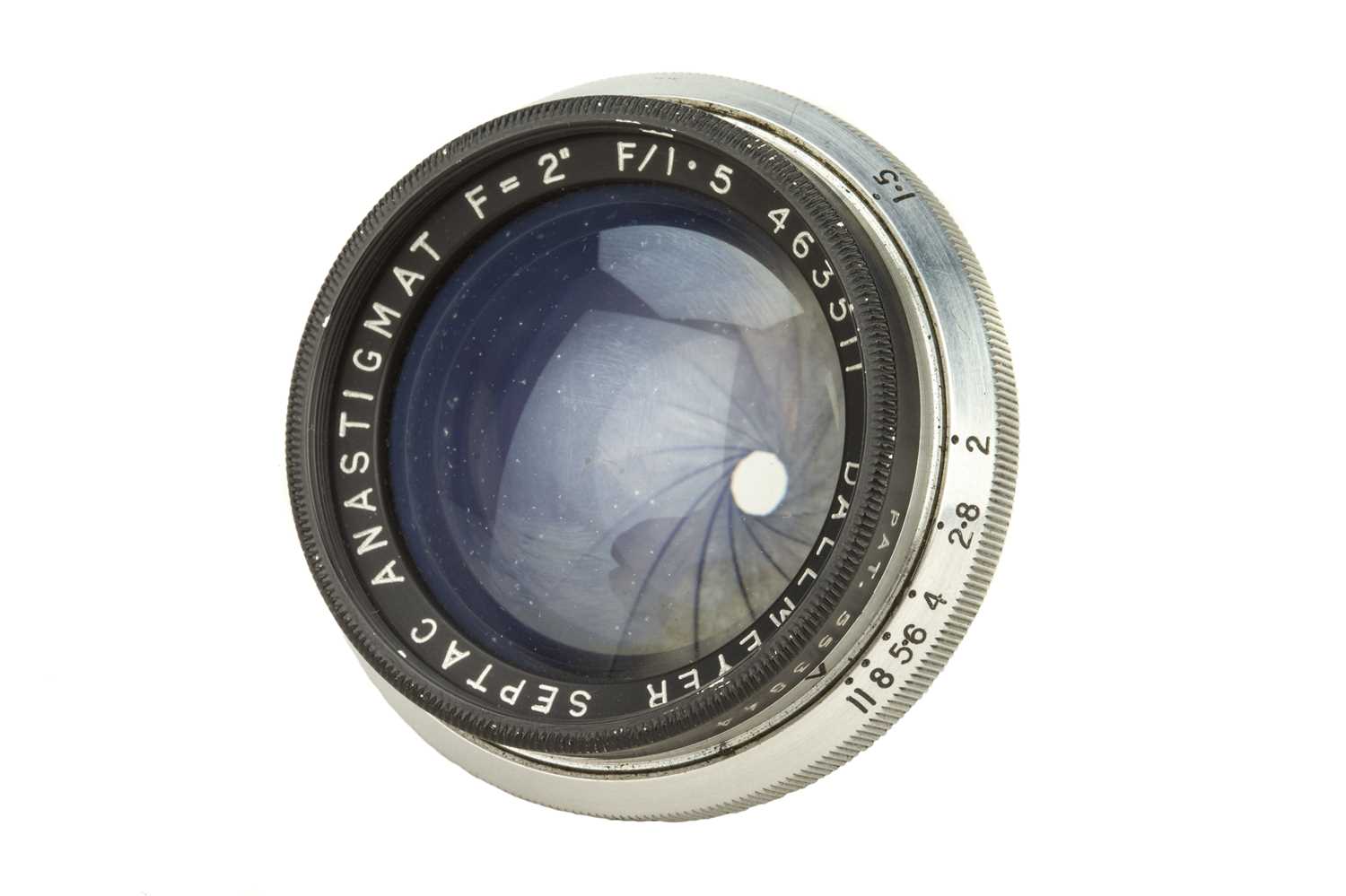 Lot 158 - A Dallmeyer Septac f/1.5 2" Lens,