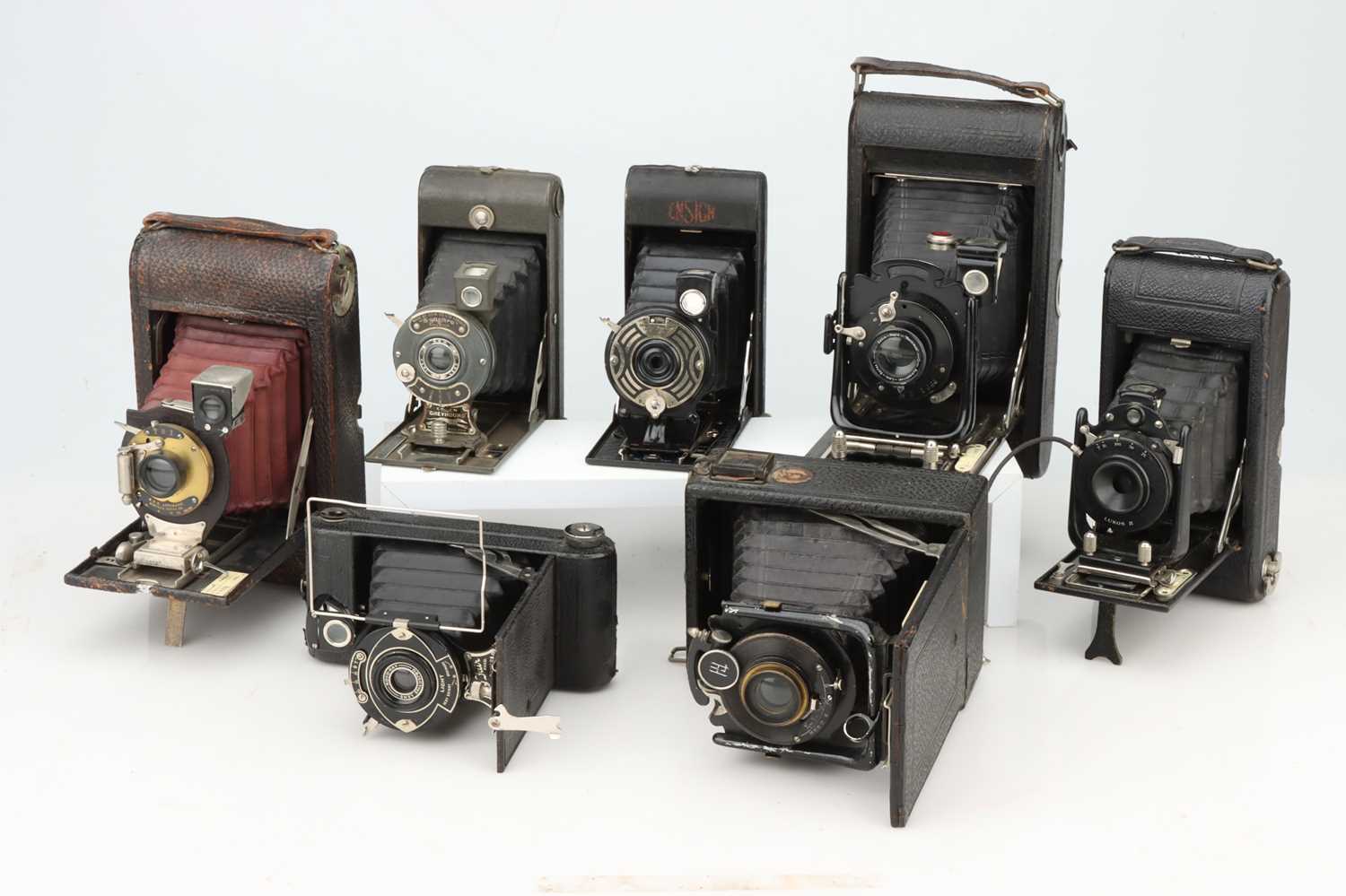 Lot 854 - Seven Folding Cameras,