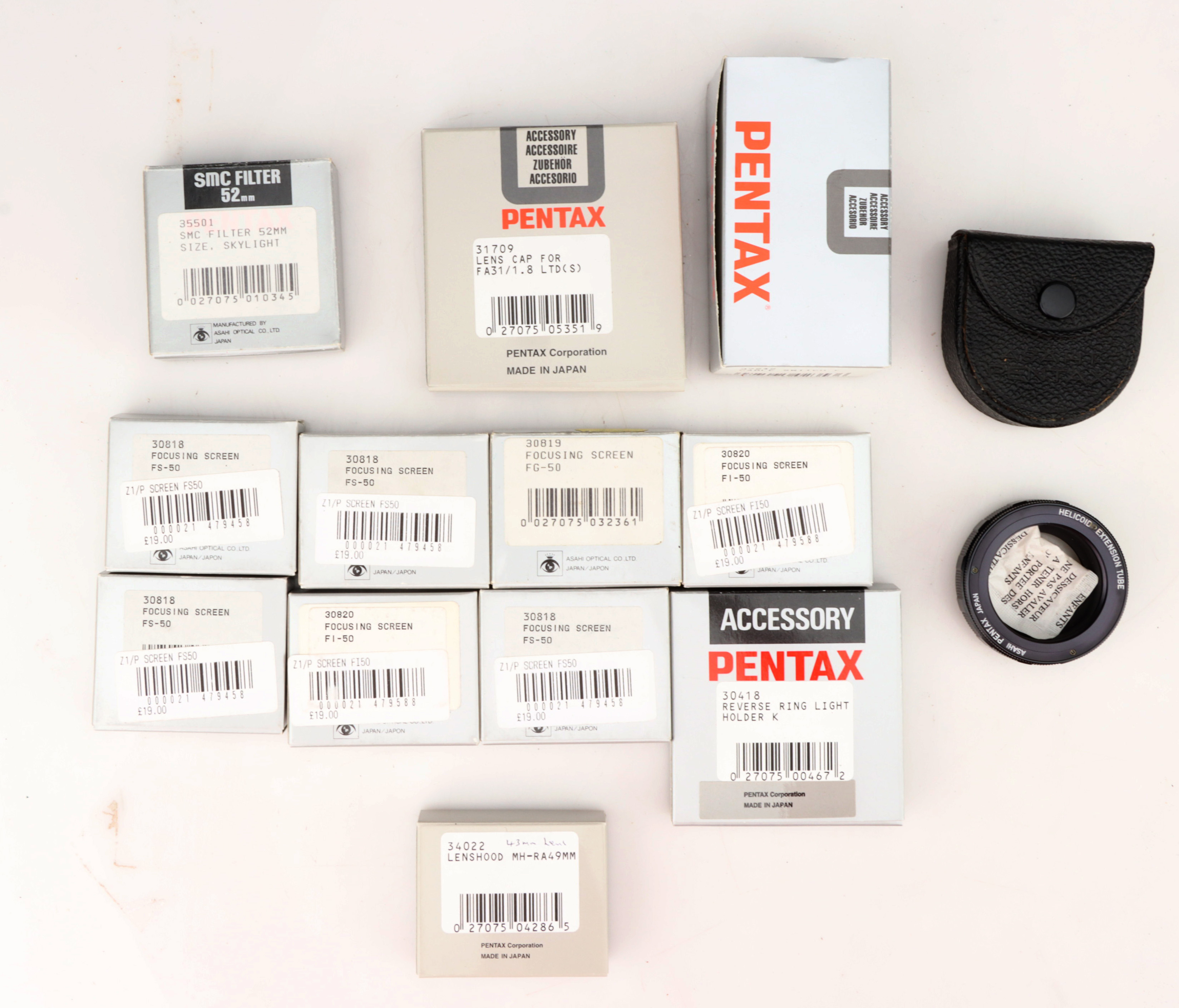 Lot 386 - A Mixed Selection of Pentax Accessories,