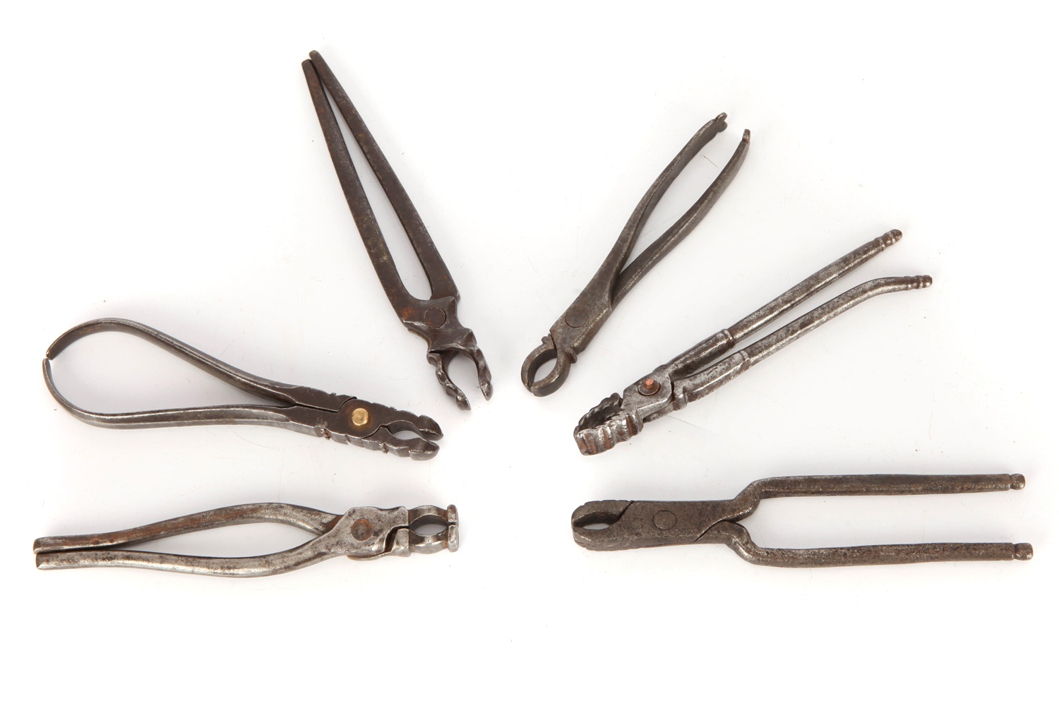 Lot 180 - Six 18th Century Dental & Other Forceps,