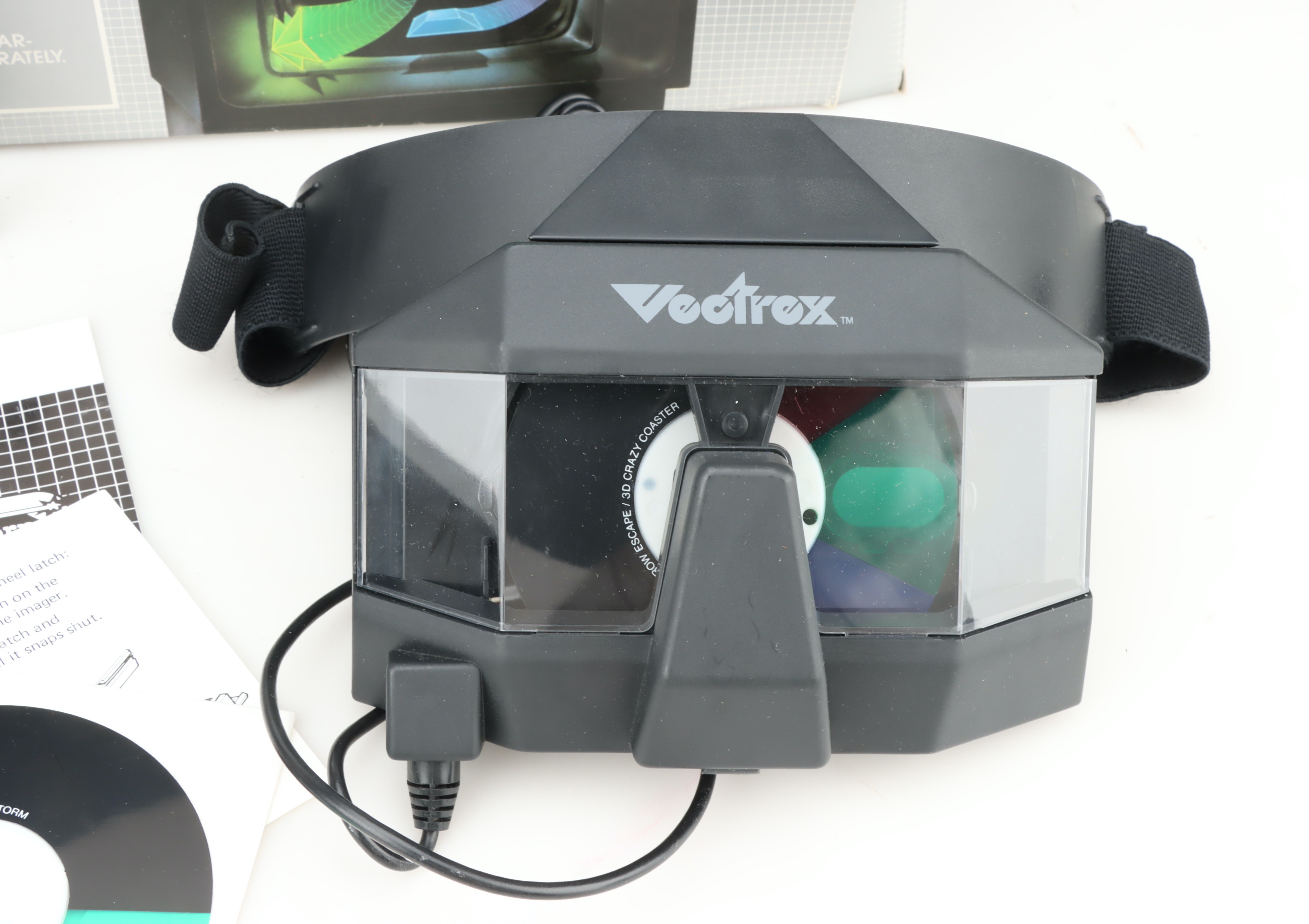 Lot 97 - Vetrex Vintage Console 3D Imager & Games,