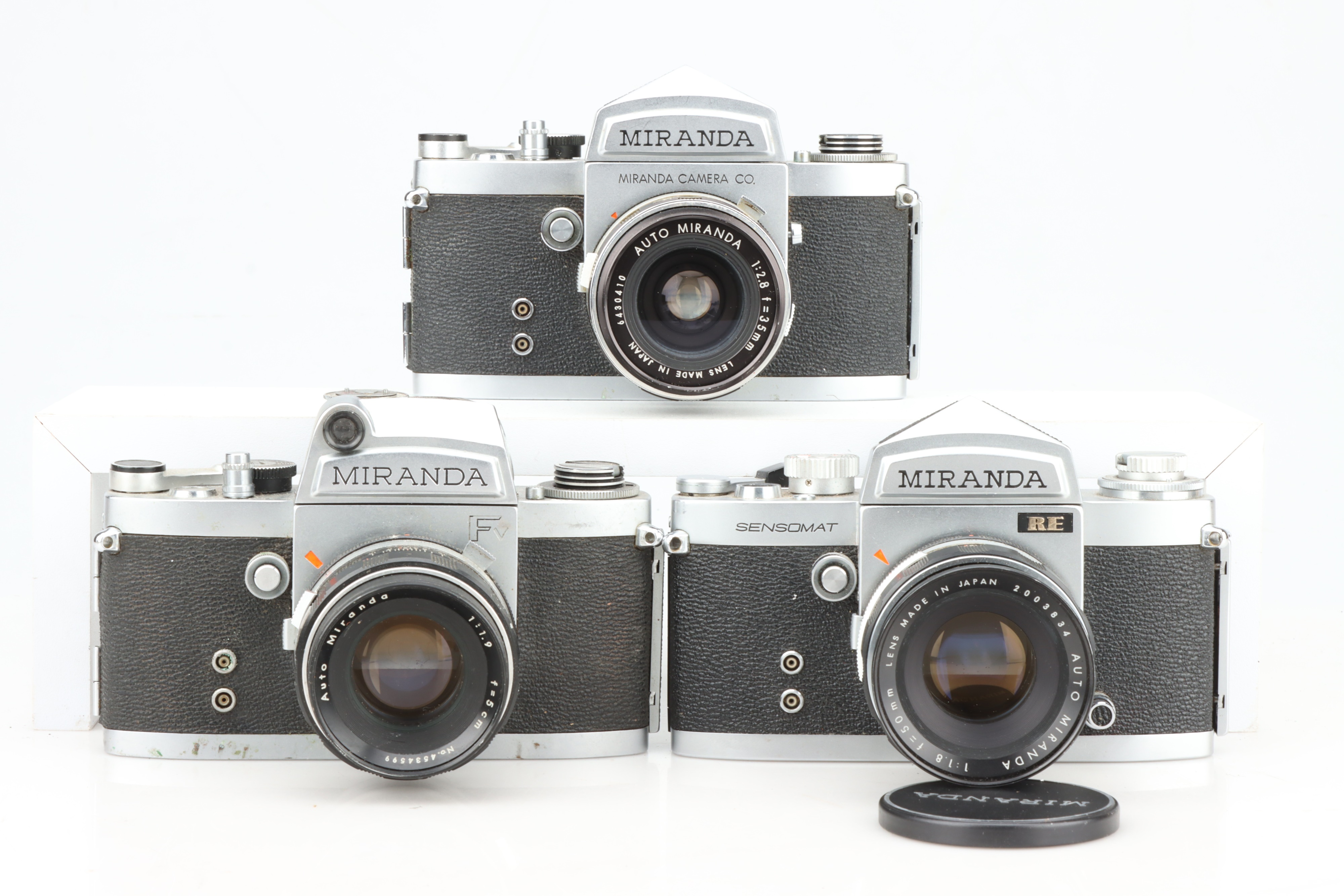 Lot 412 - Three Miranda SLR Cameras,