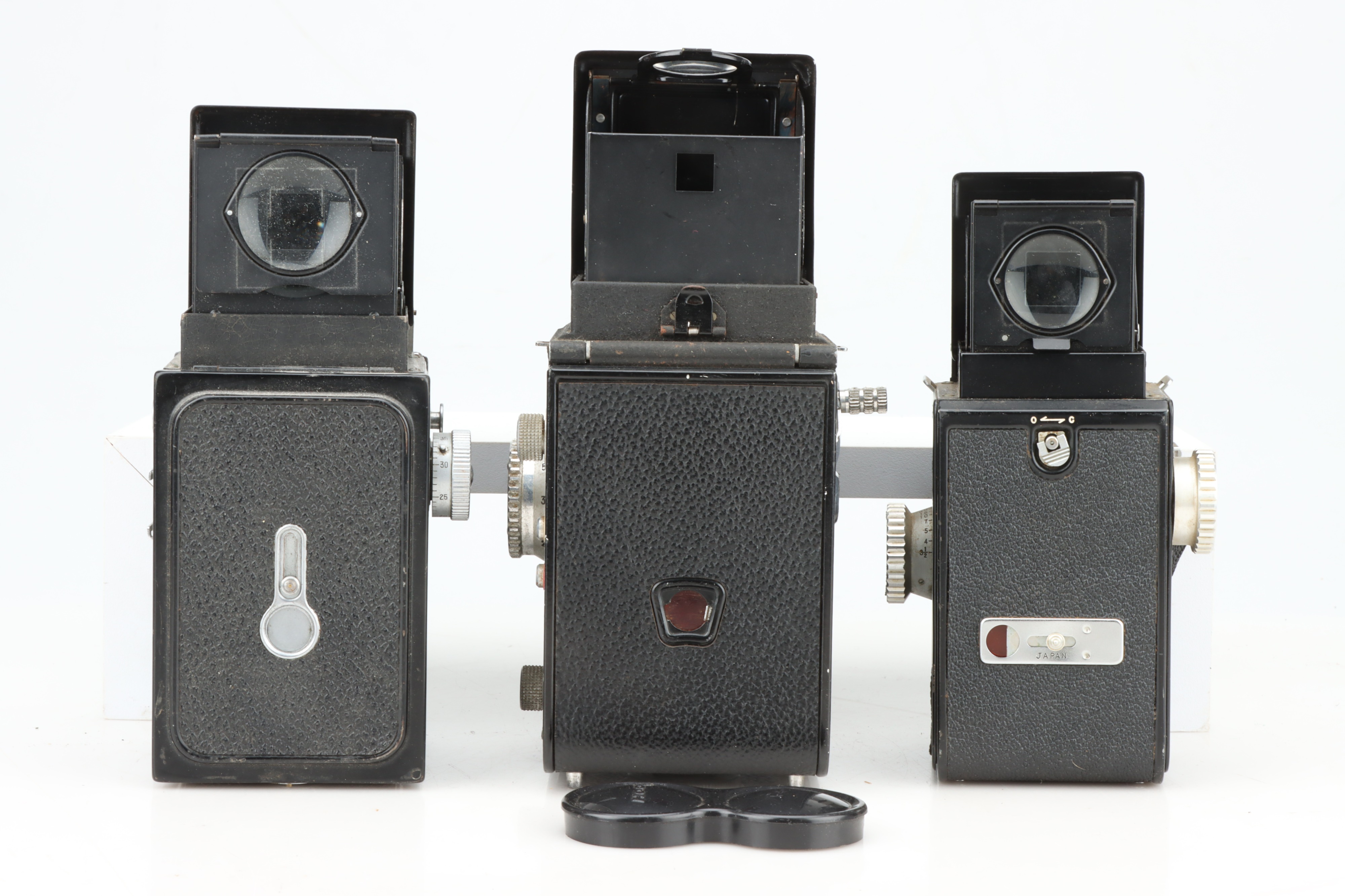 Lot 608 - Three Medium Format TLR Cameras,