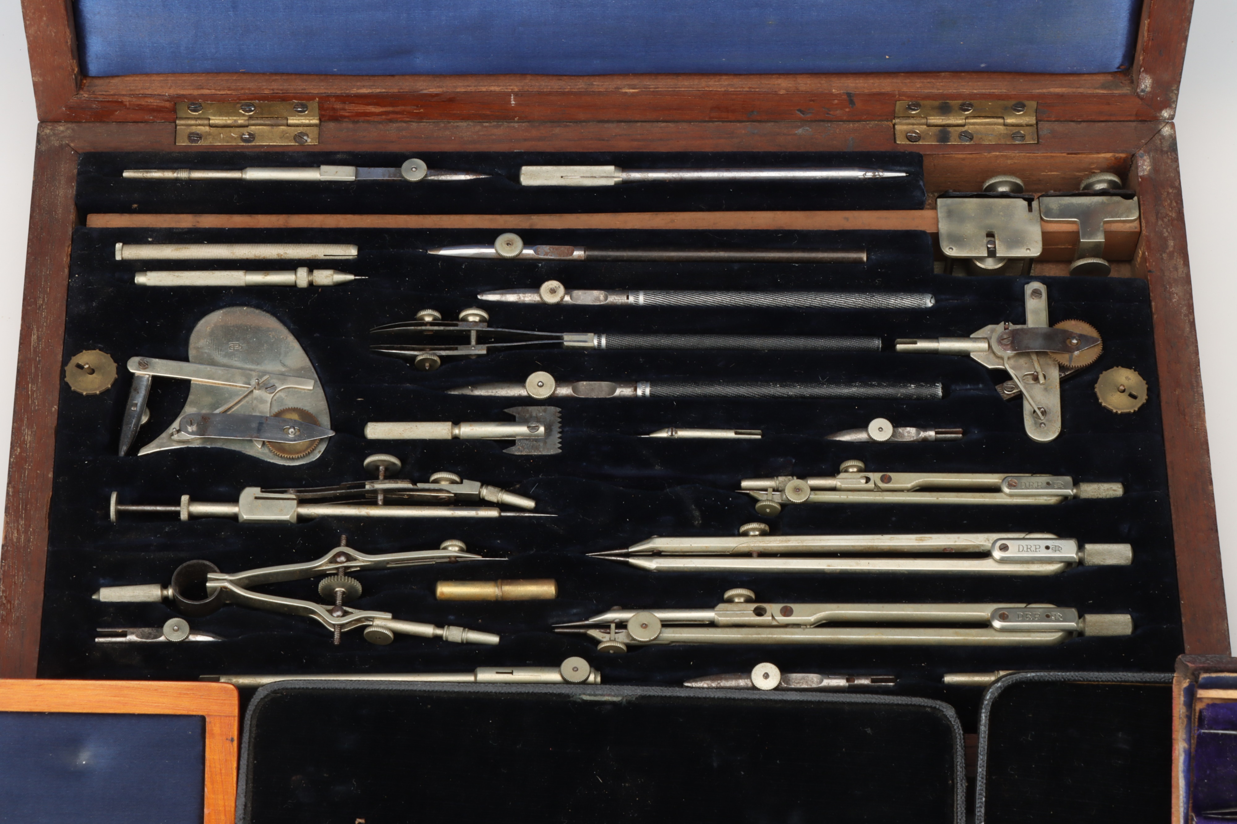 Lot 282 - Eight Cased Sets of Drawing Instruments,
