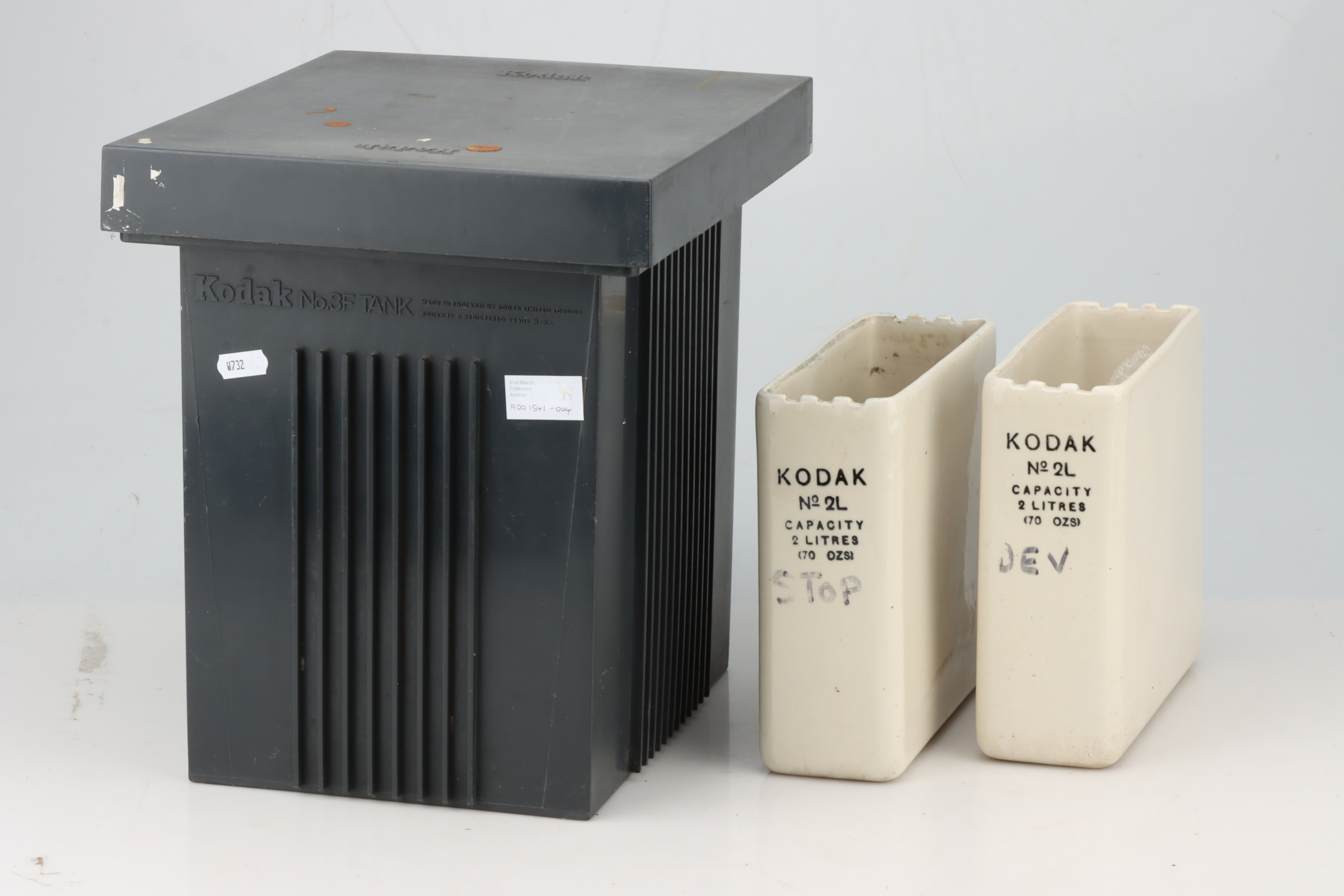 Lot 497 - Two Kodak No.2L Ceramic Developing Tanks,