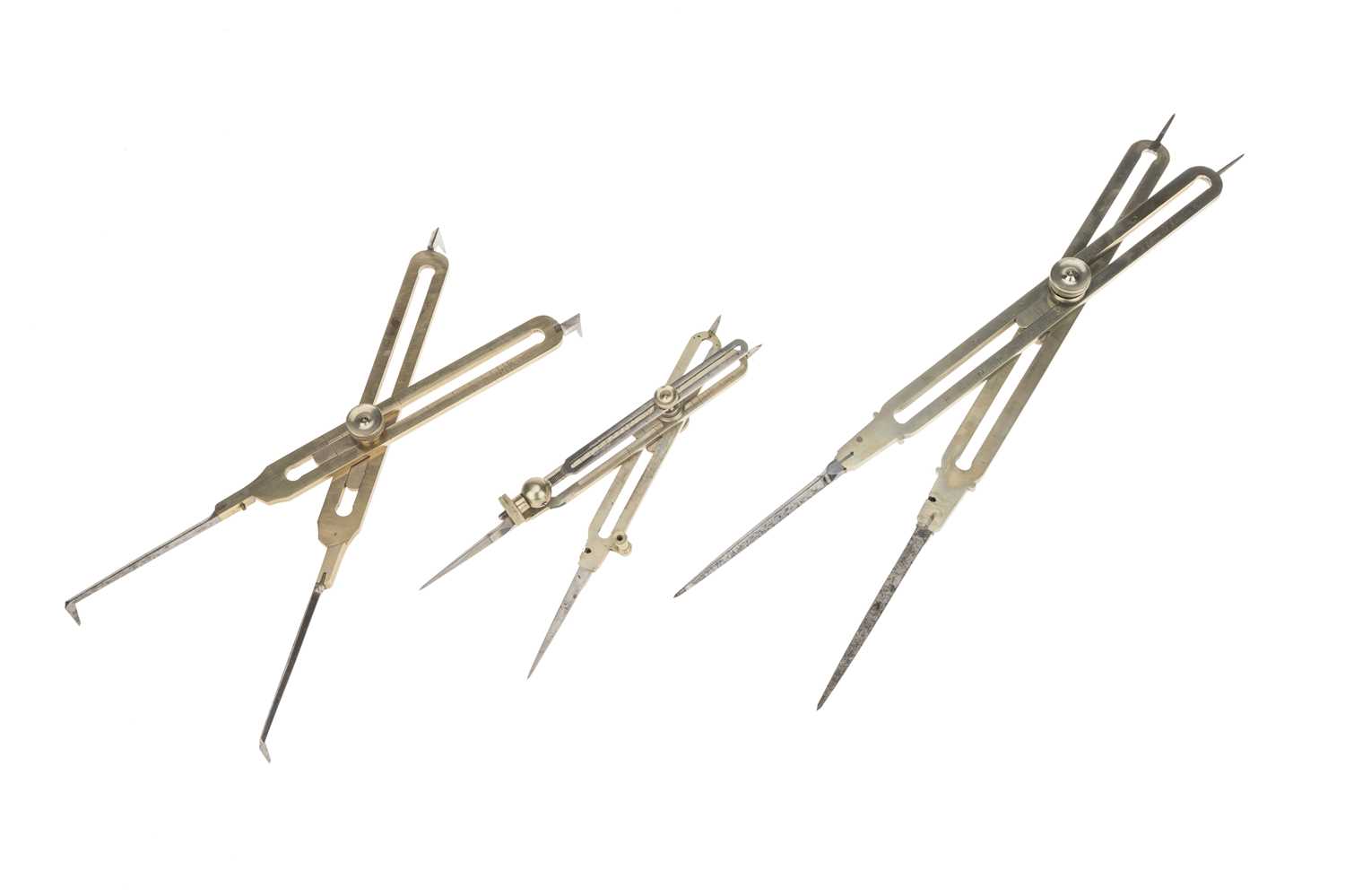 Lot 111 - Collection of Three Proportional Dividers,