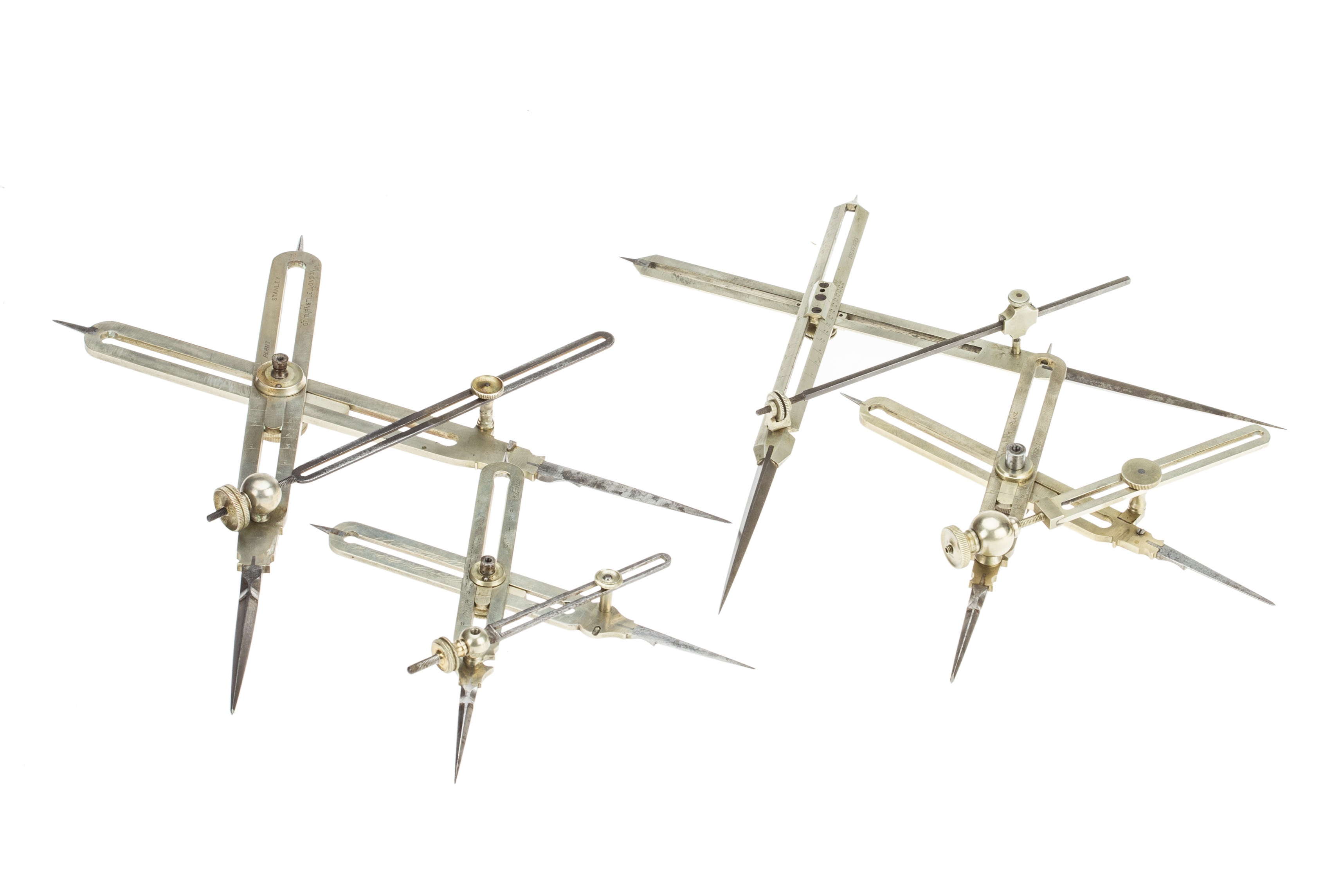 Lot 116 - A Collection of Four Proportional Dividers,