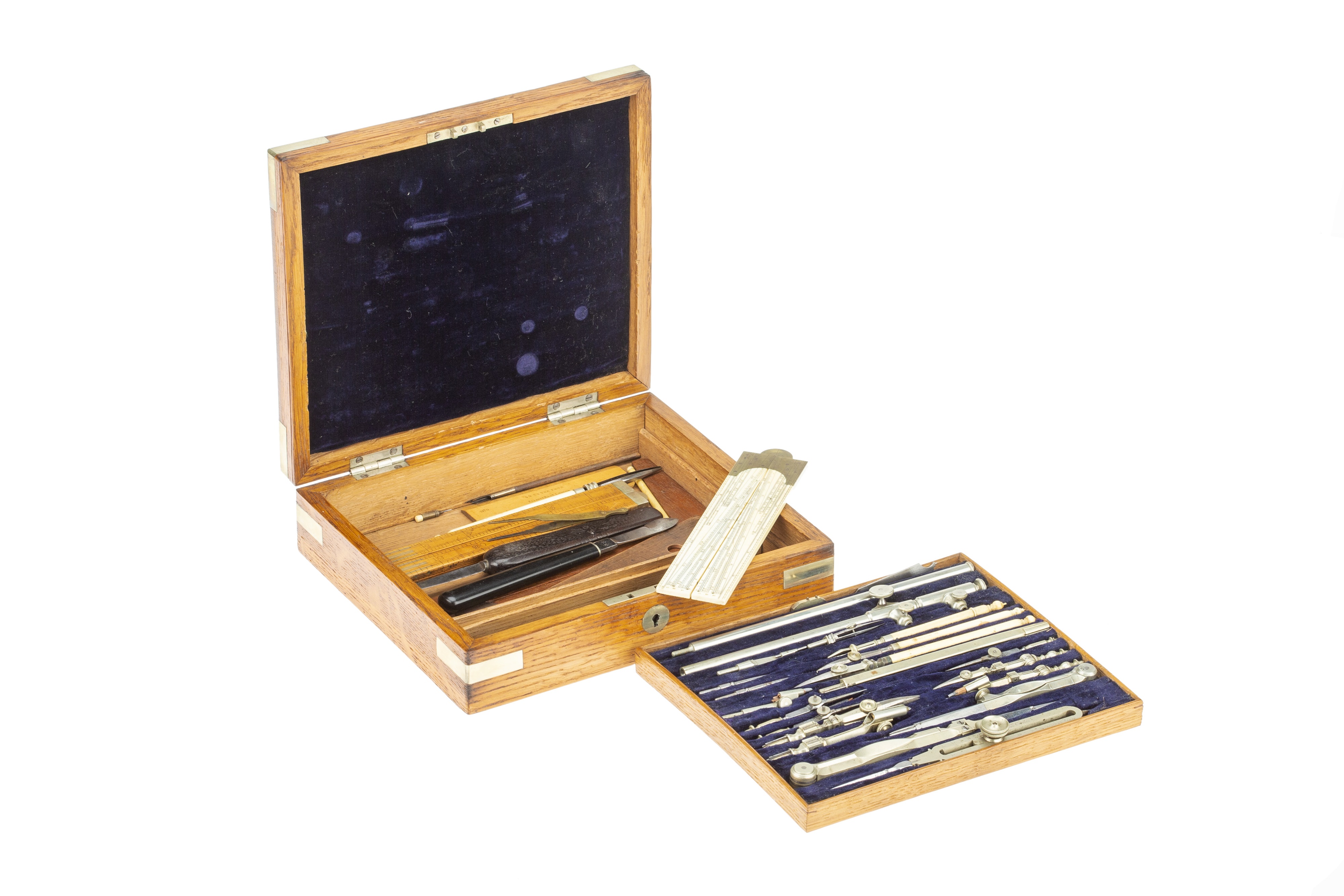 Lot 153 - Three Sets of Drawing Instruments,