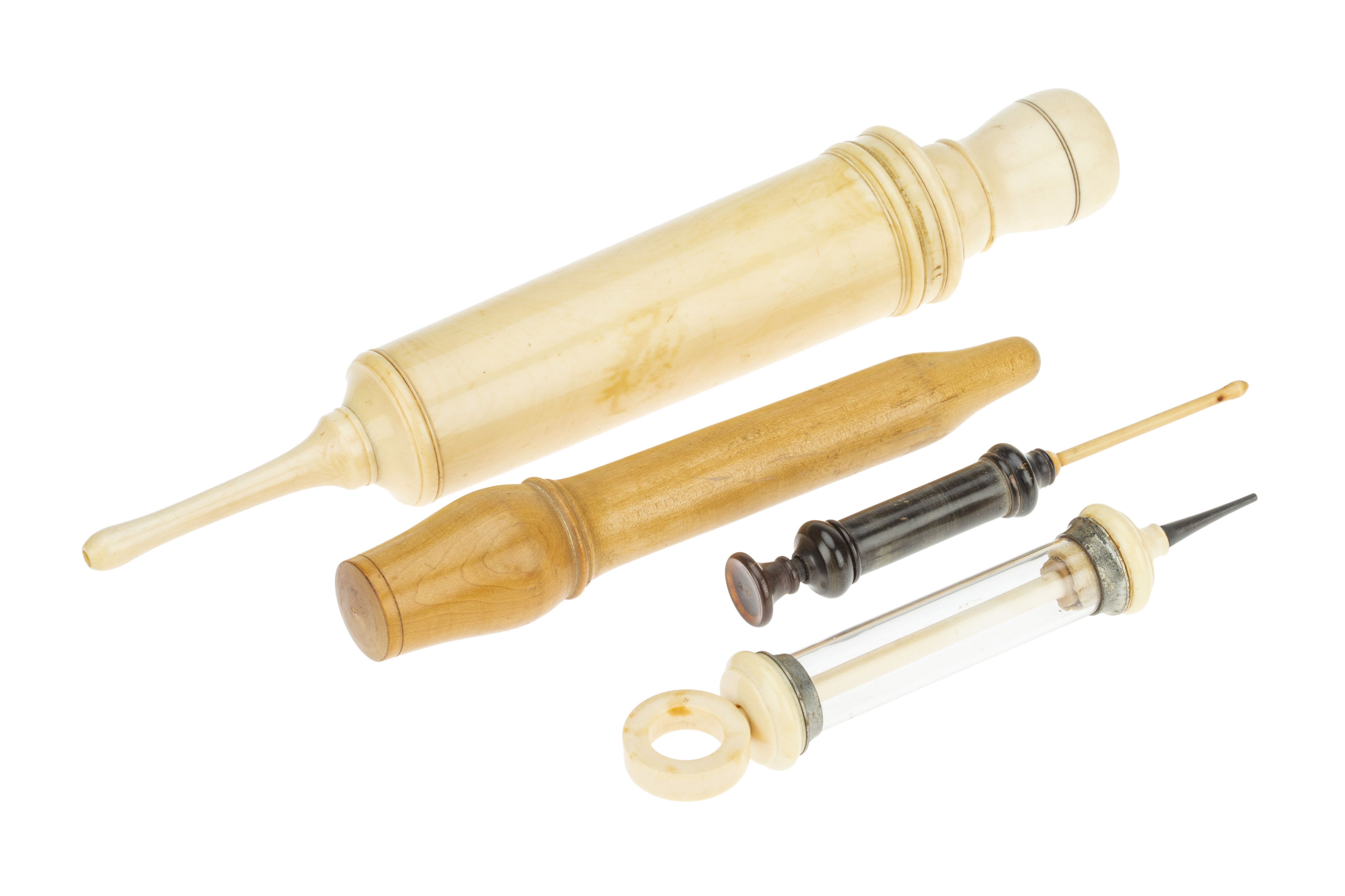 Lot 33 - Medical, Three Antique Syringes,