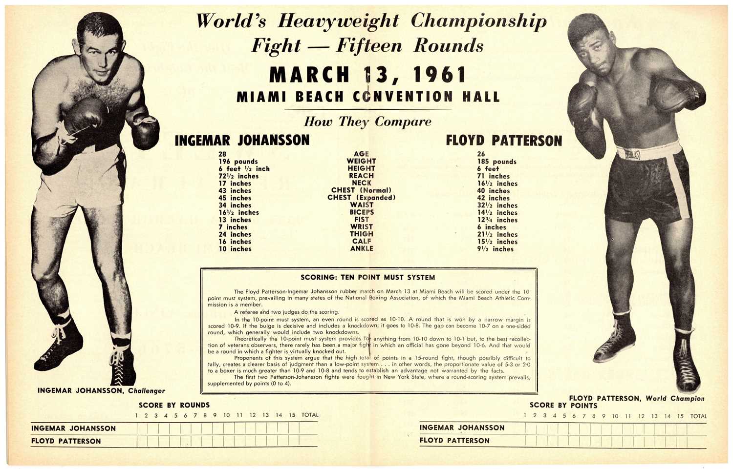 Lot 103 - Two Boxing Programmes, Patterson vs.