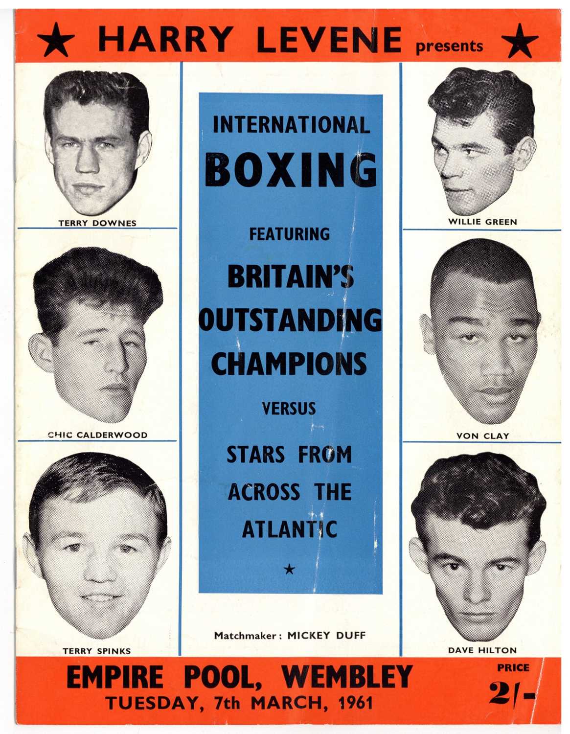 Lot 104 - Boxing Programmes, Muhammad Ali v Henry