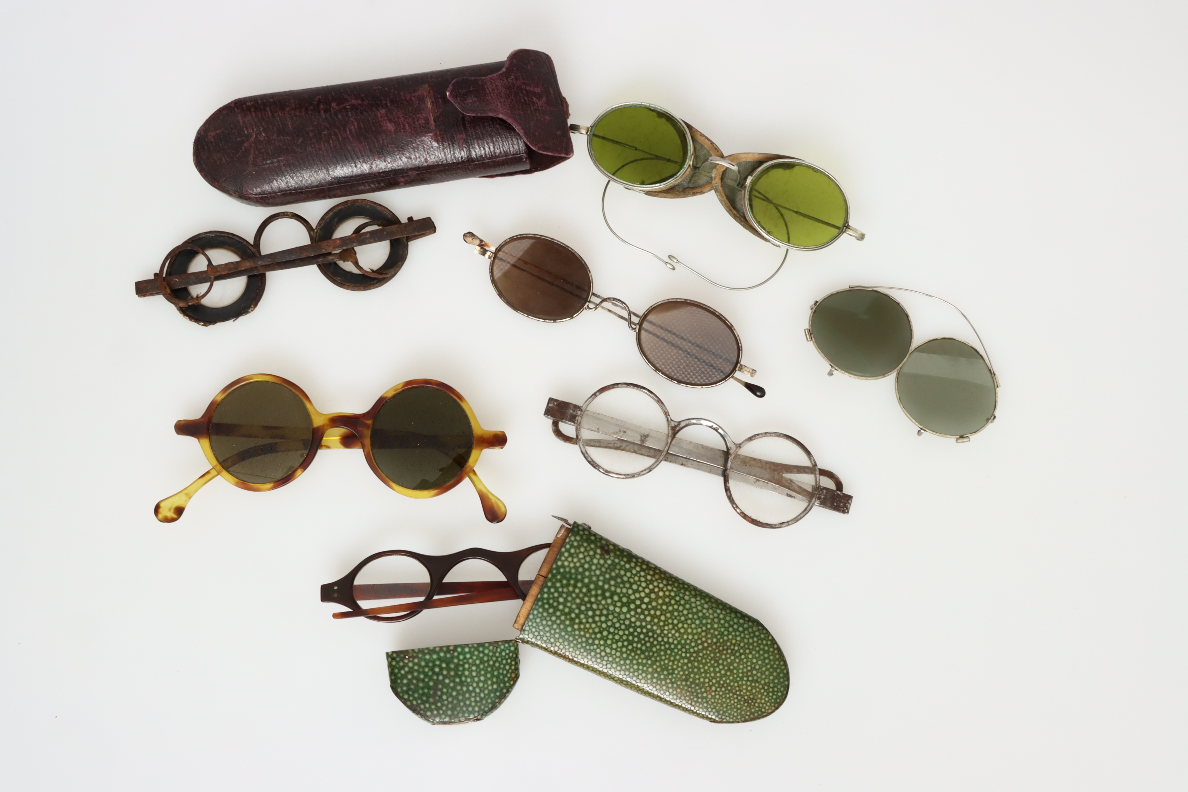 Lot 10 - Antique Spectacles and Sunglasses,