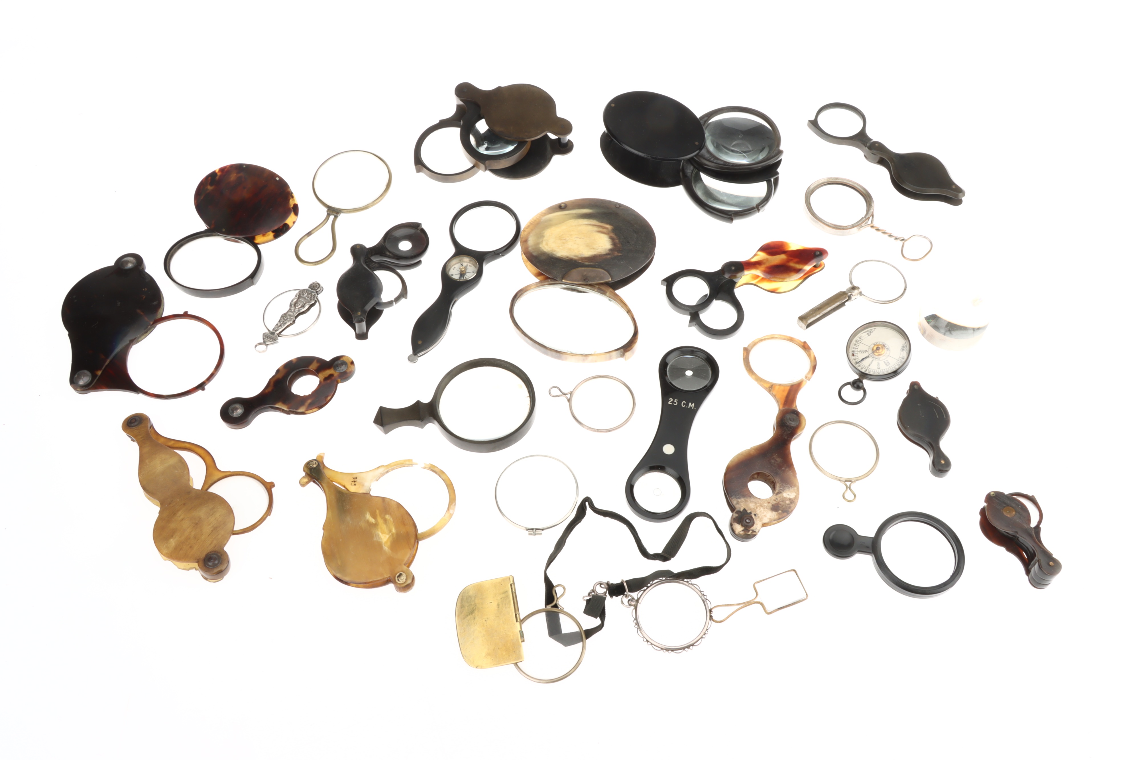 Lot 86 - A Collection of Antique Magnifying Glasses,