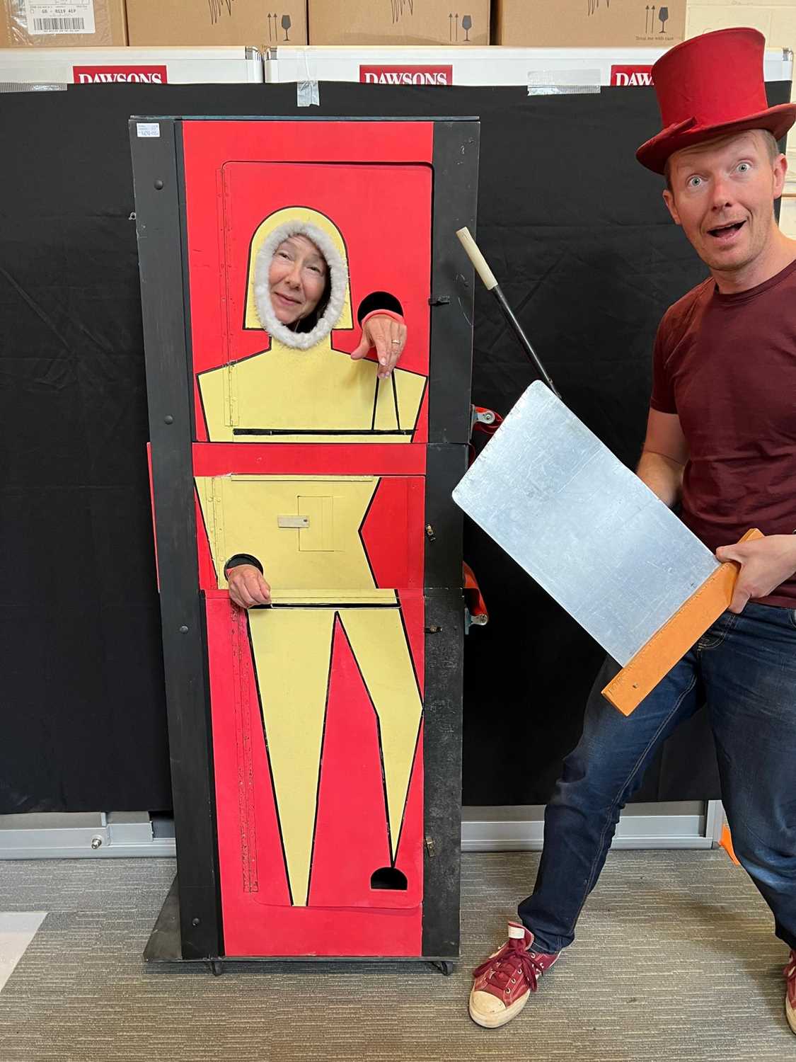 Lot 194 - A Magician's Twin Blade Illusion Cabinet,