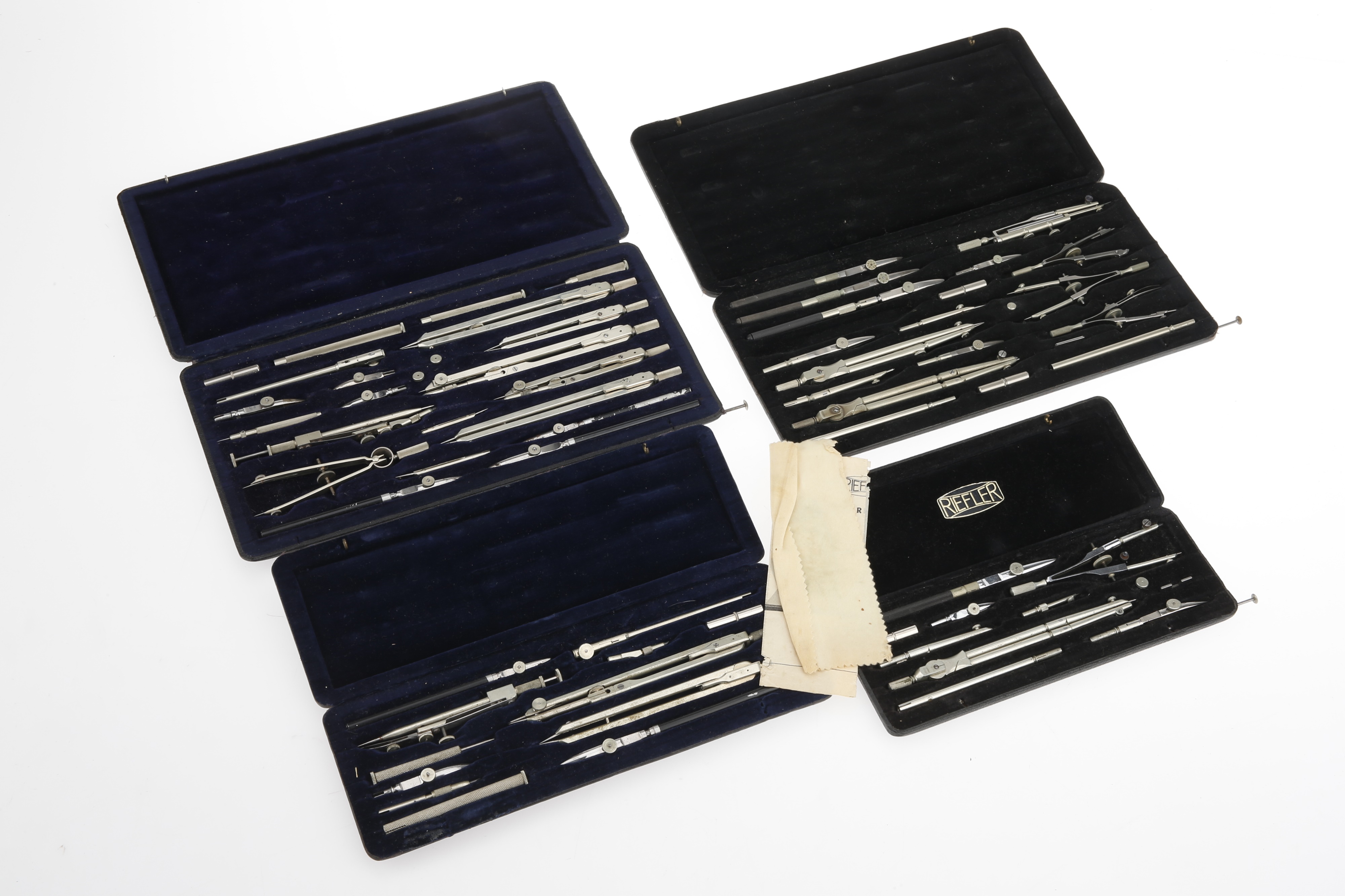 Lot 71 Four Sets Of Drawing Instruments 