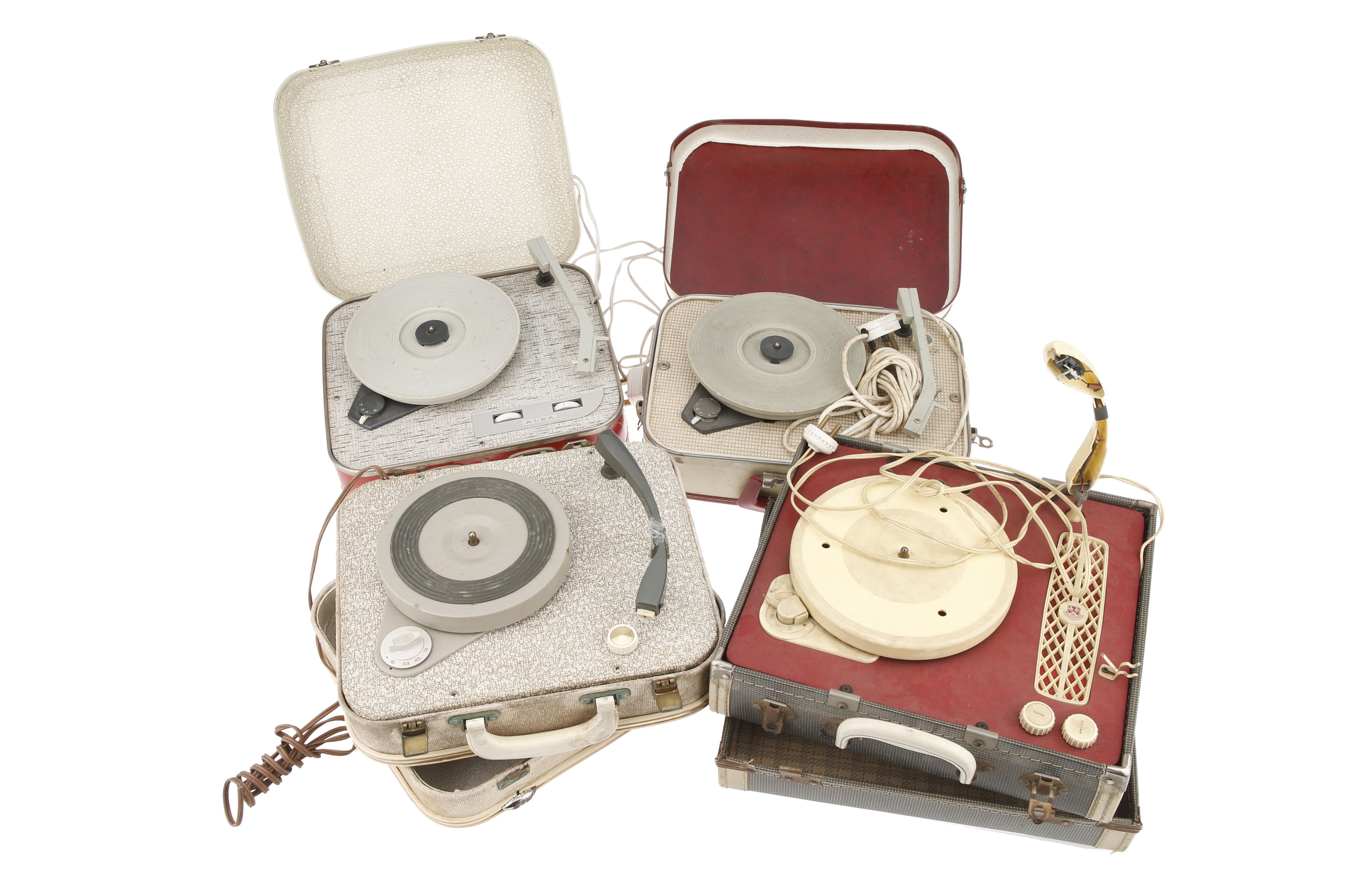 Lot 229 - A Group of Four Portable Turntables,