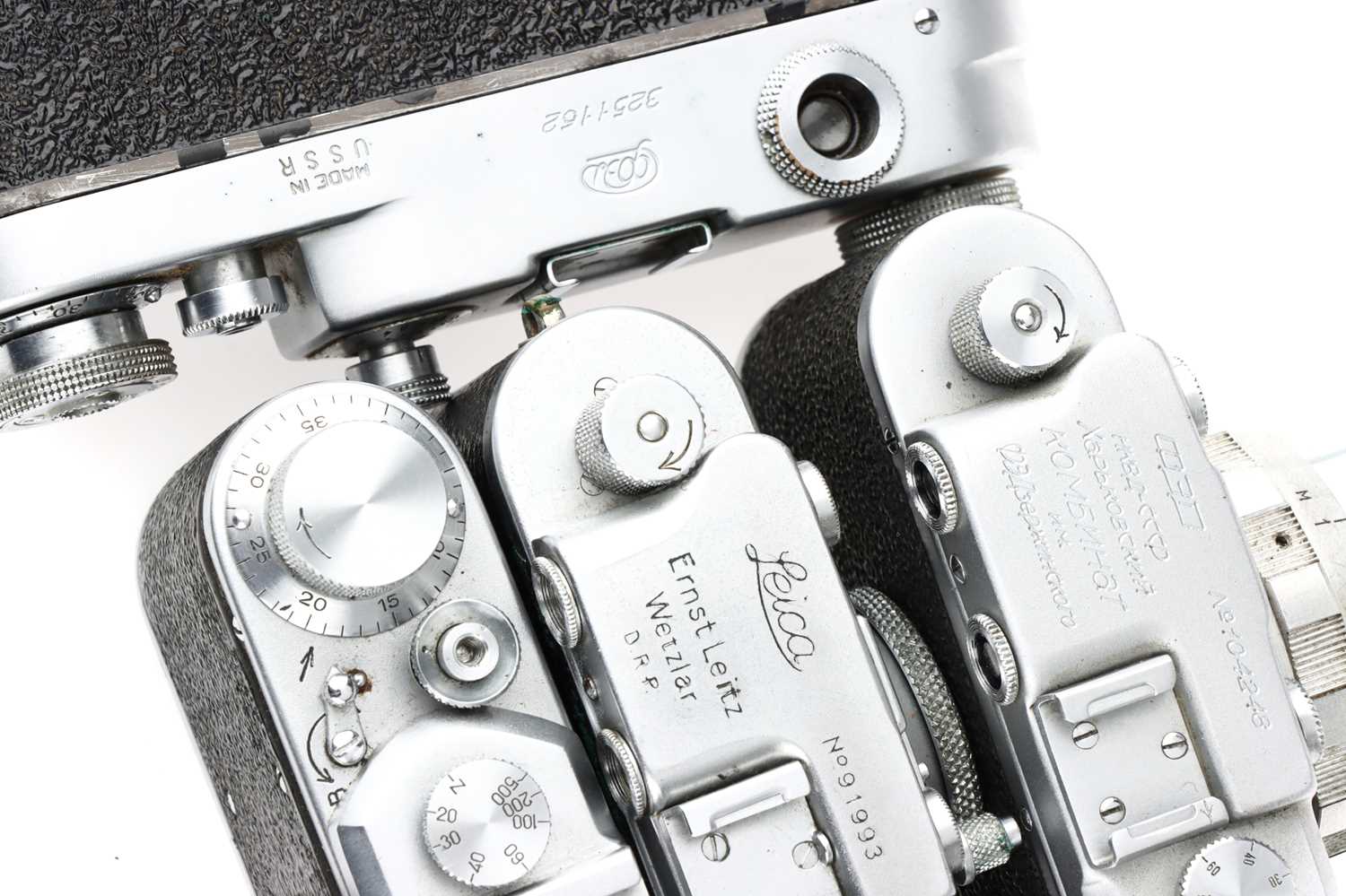 Lot 375 - Four Soviet Era 35mm Rangefinder Cameras,