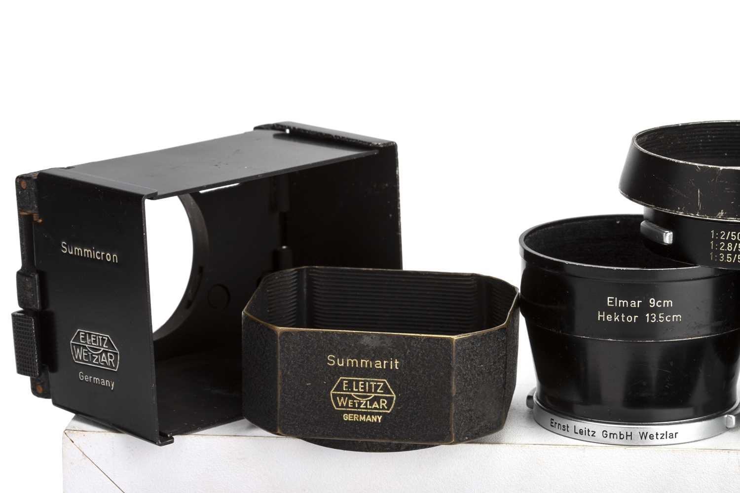 Lot 73 - A Large Collection of Leica Lens Hoods,