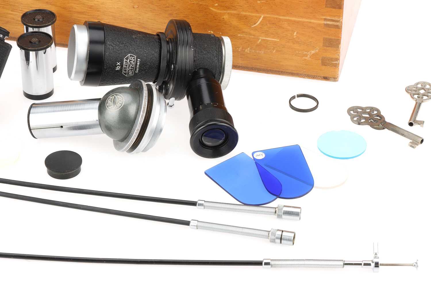 Lot 127 - A Case of Leitz Microscope Attachments,