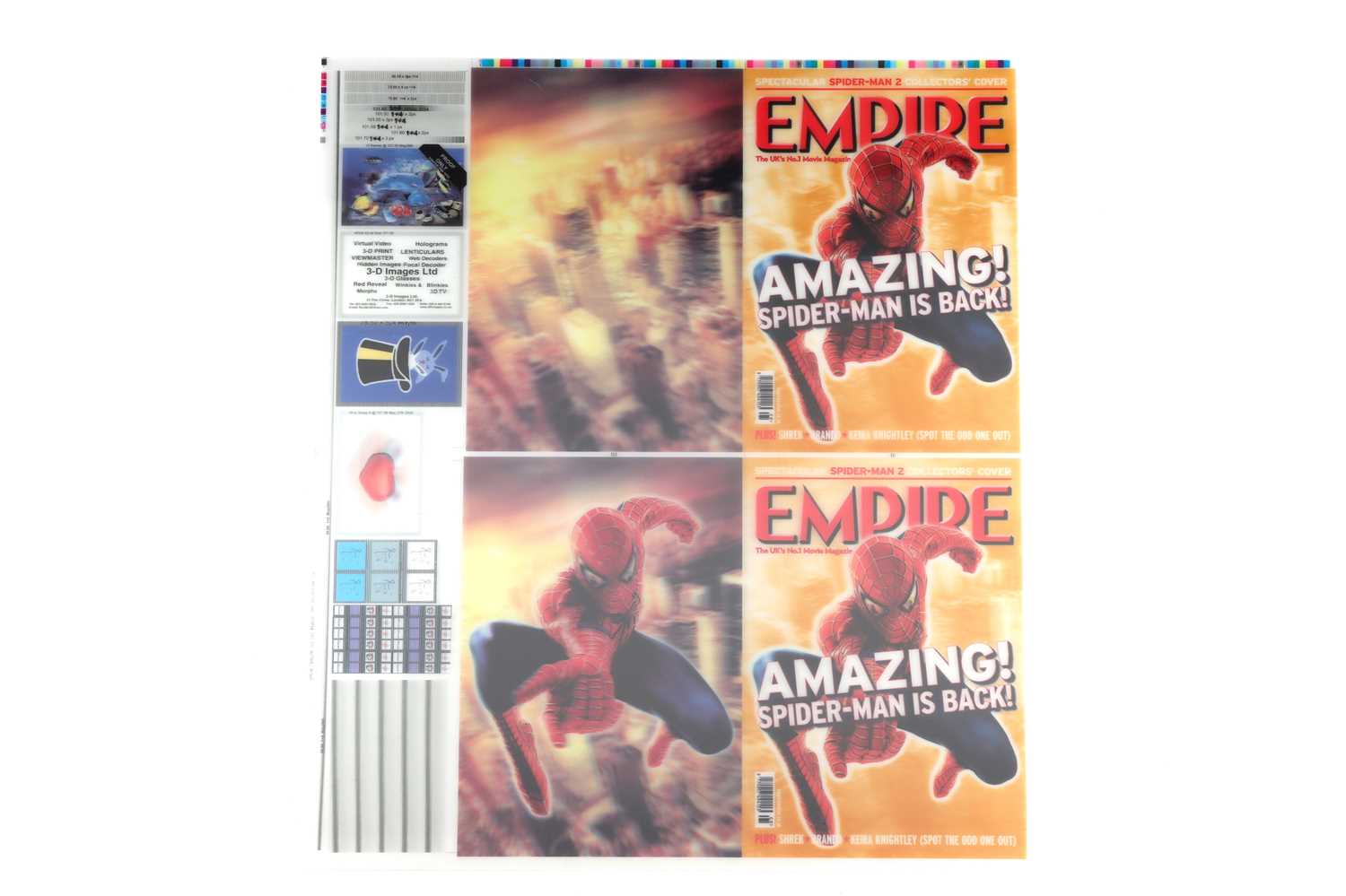 Lot 191 - Spiderman 3D Lenticular Proof Artwork 2004;