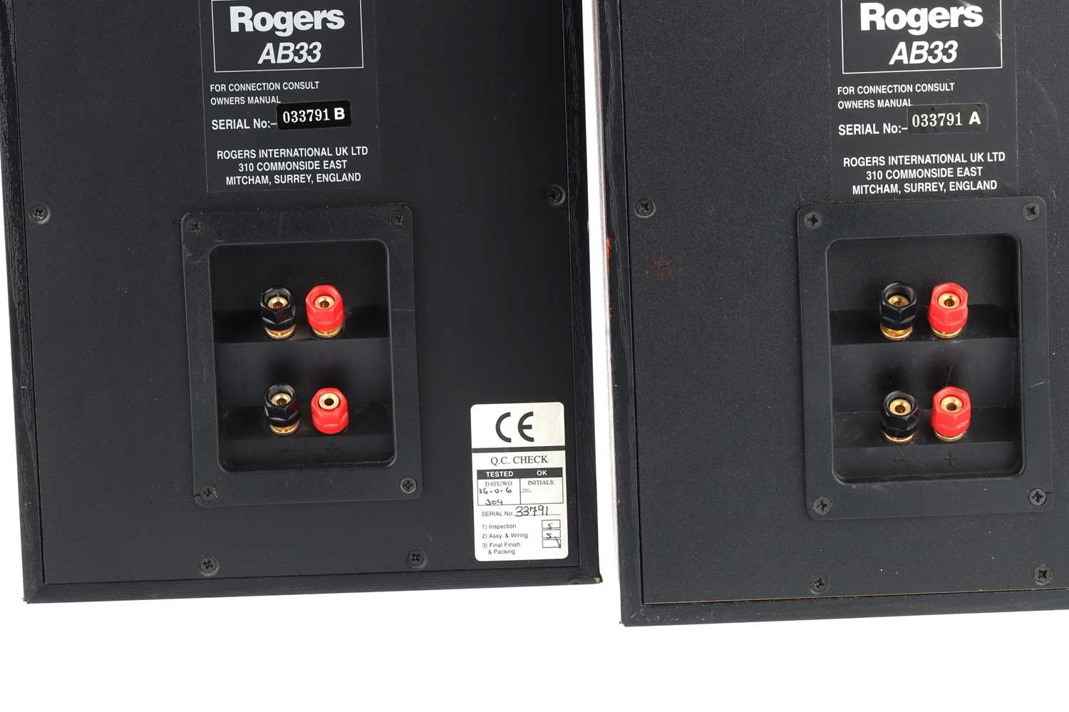 Lot 276 - A Pair of Rogers AB33 Bass Units,