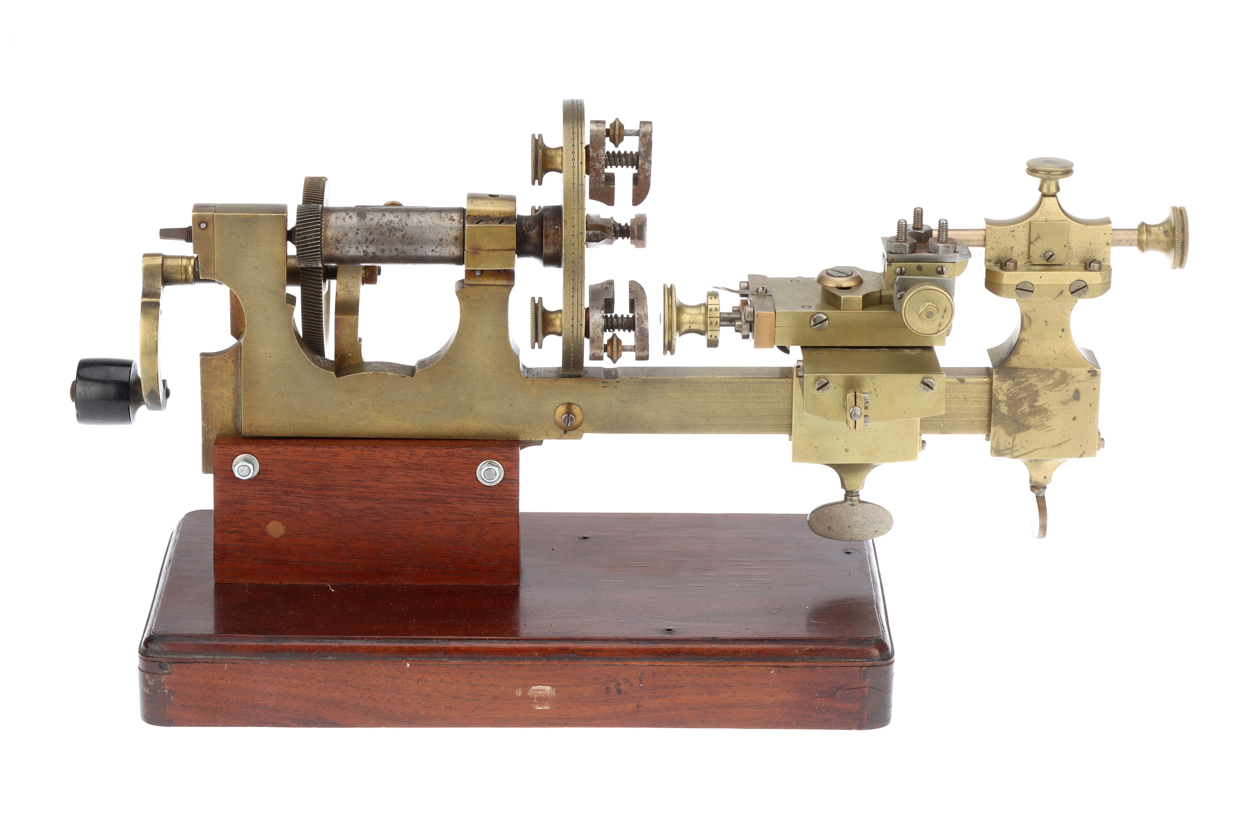 Lot 421 - An Antique Geared Watchmaker's Lathe,