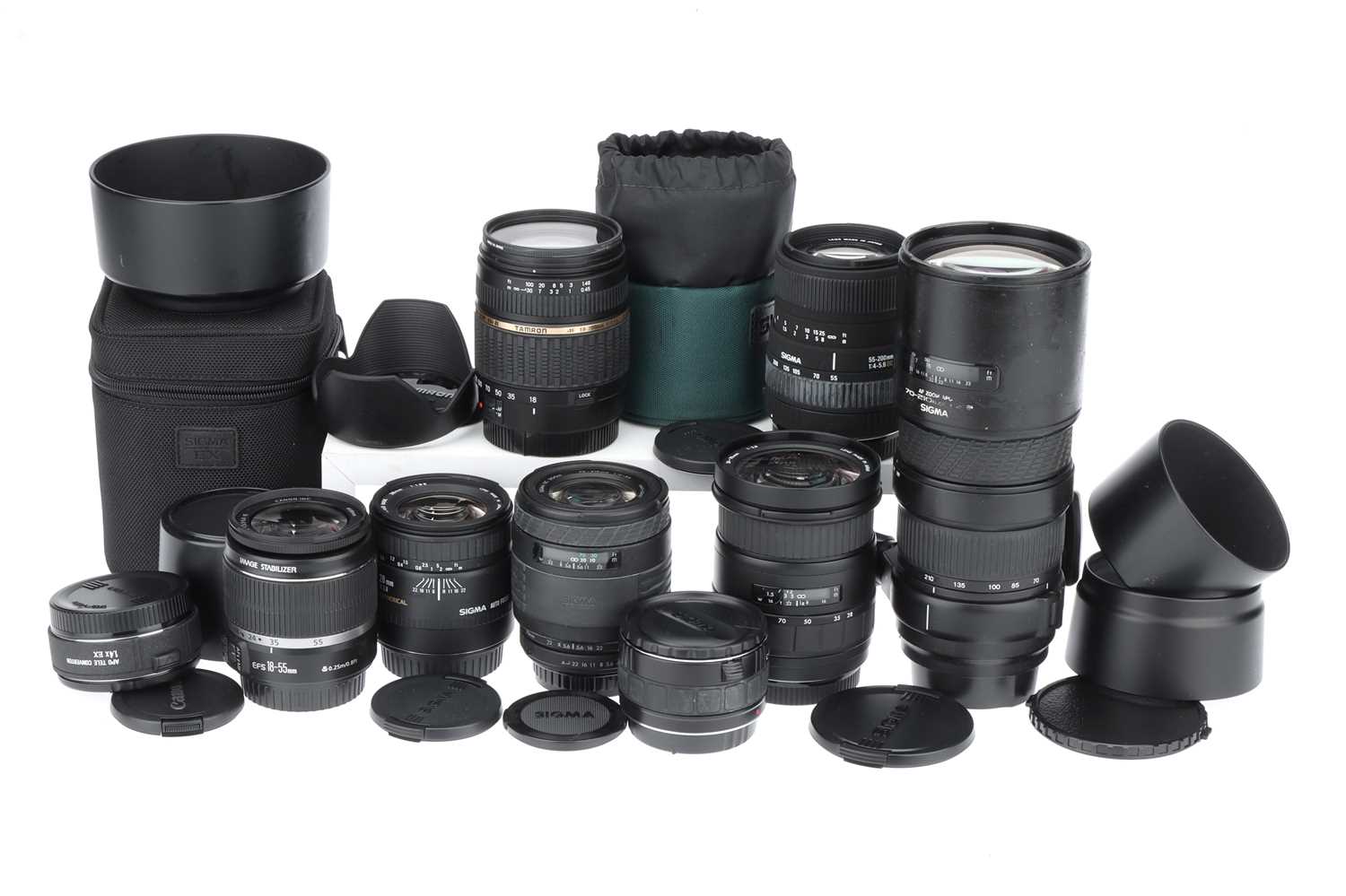 Lot 671 - A Selection of Various Camera Lenses,