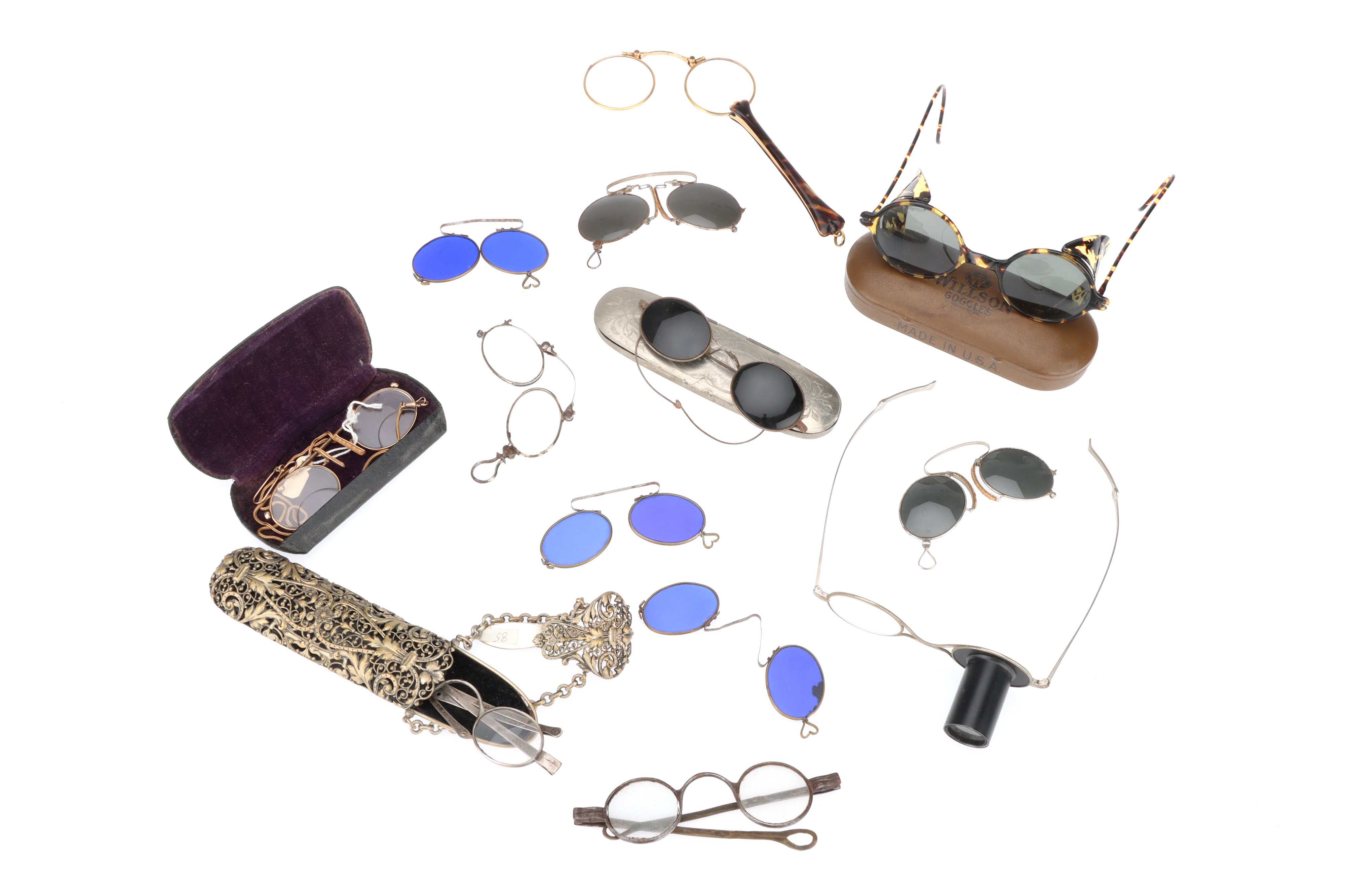 Lot 8 - An Interesting Group of Antique Spectacles,