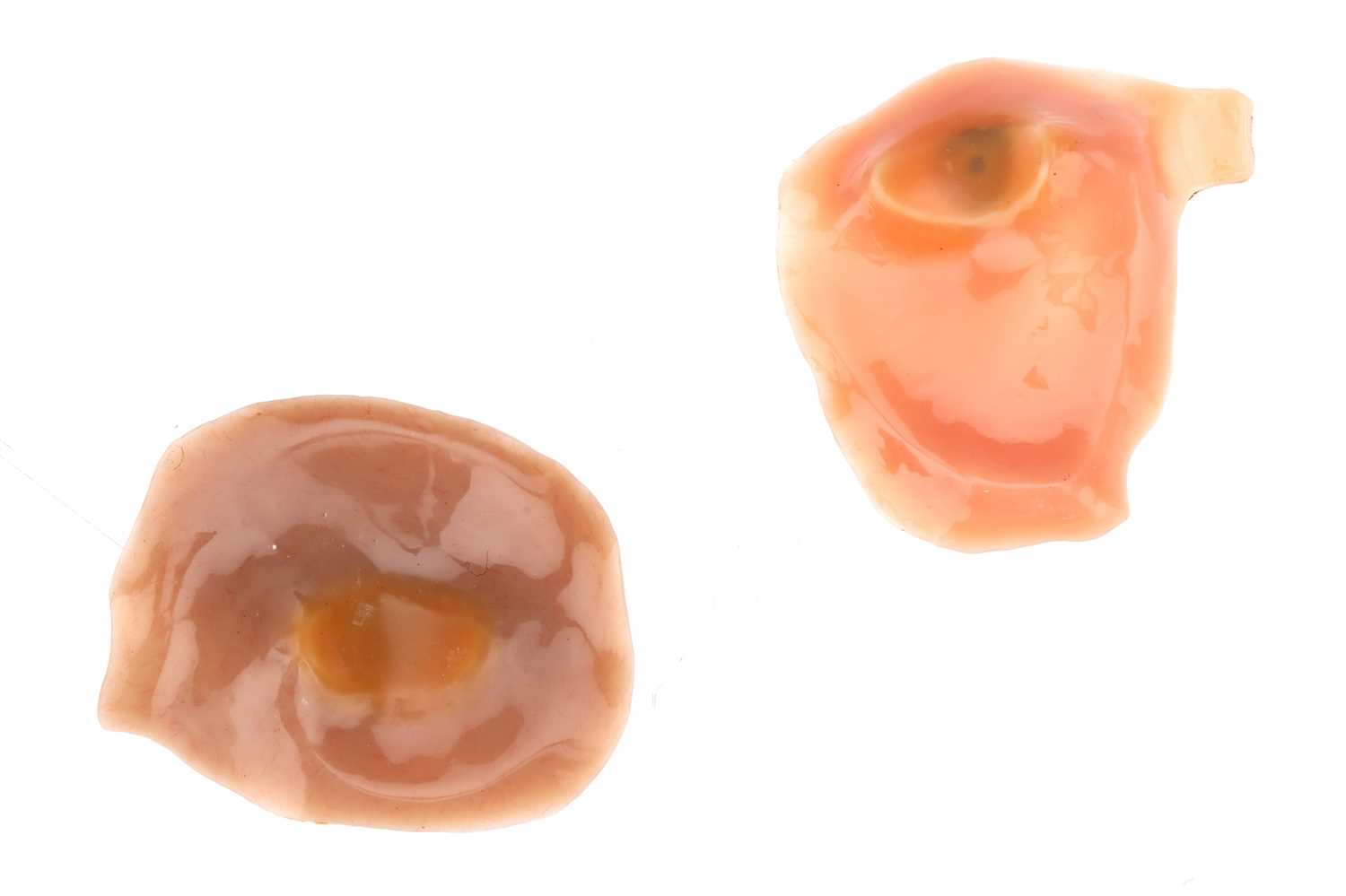 Lot 91 - Two Eye Socket Protheses with Glass Eyes,