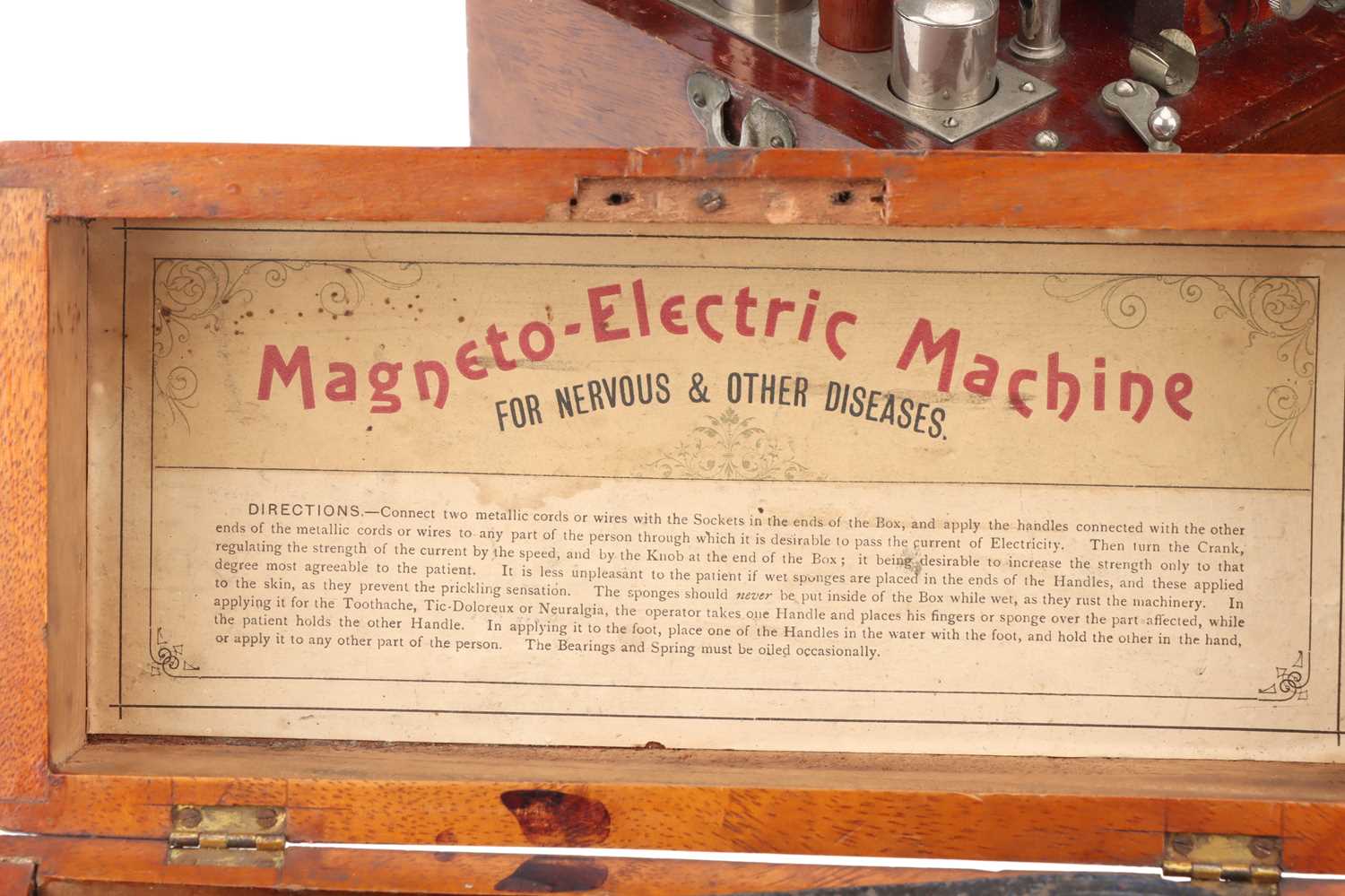 Lot 21 - A Magneto Electric Machine,