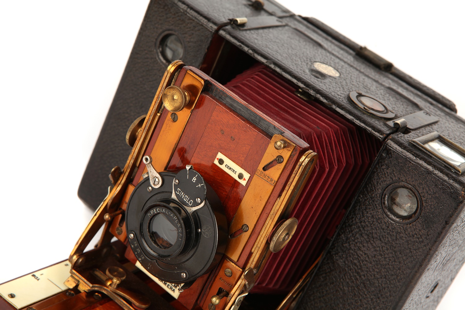 Lot 1243 - A Sanderson Hand & Stand Roll Film Camera,